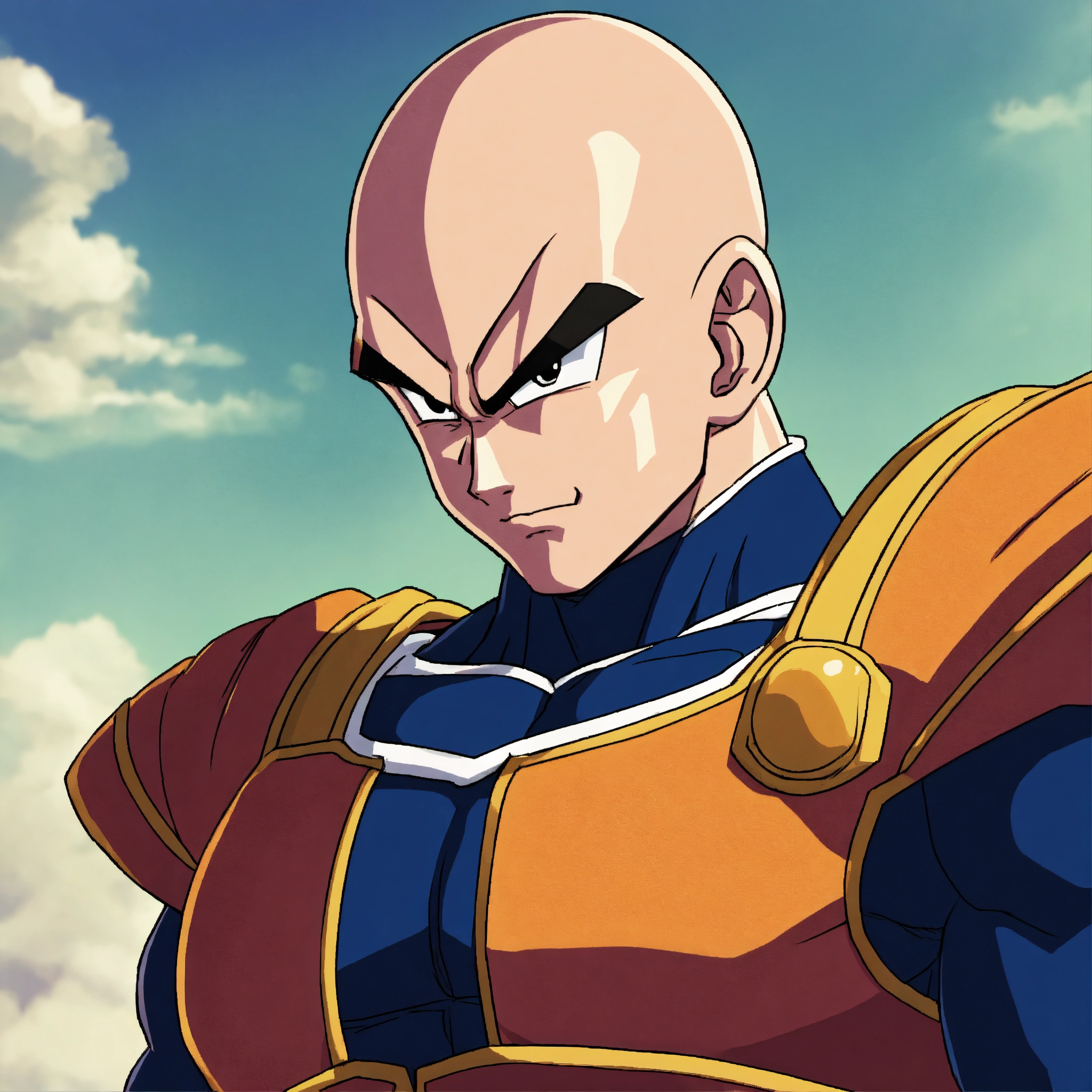 Lexica - Anime picture of Travis Kelce as Bald Vegeta from dragon ball z