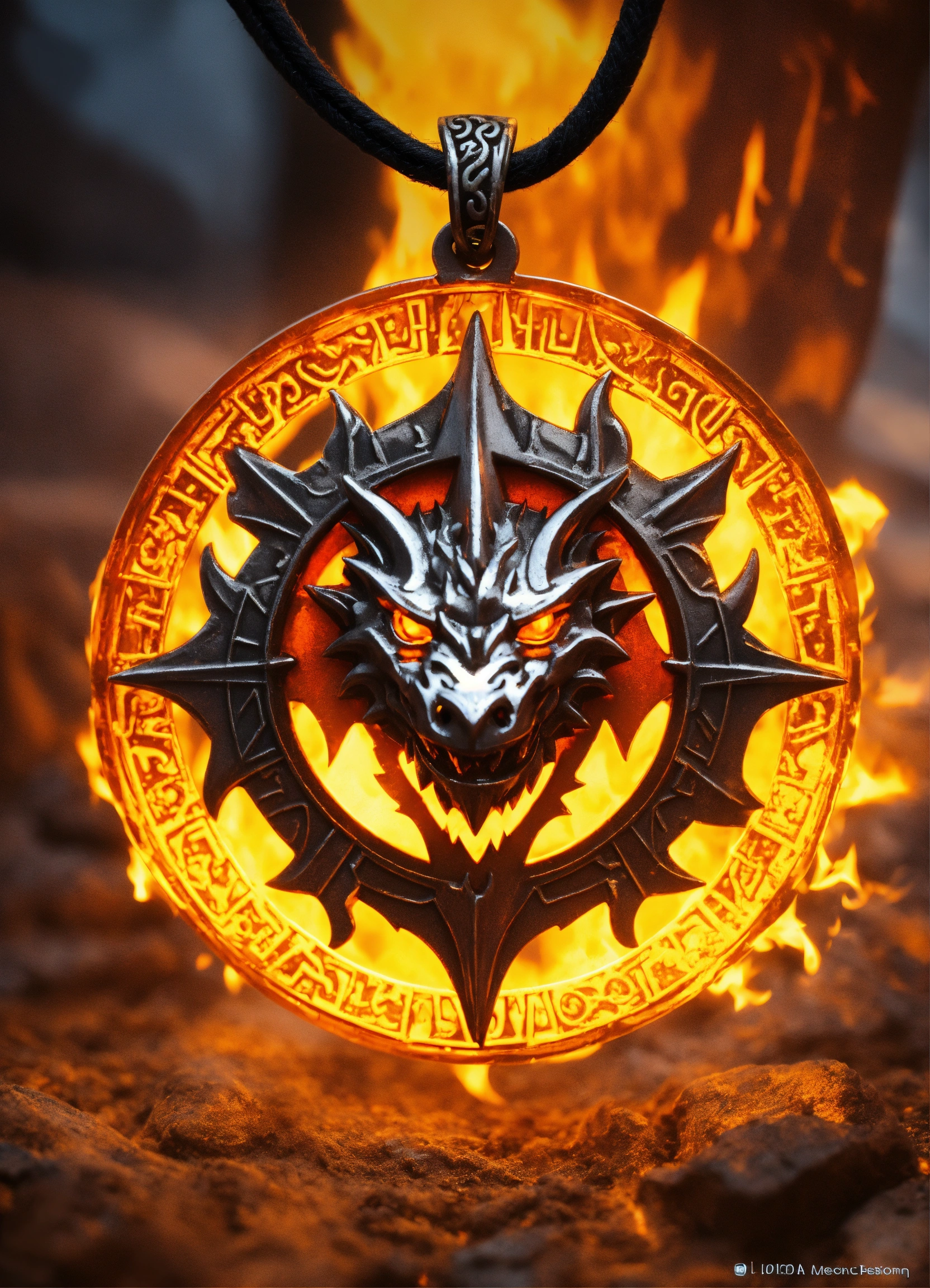 Lexica - World of warcraft deathwing dragon face on an amulet with a ...