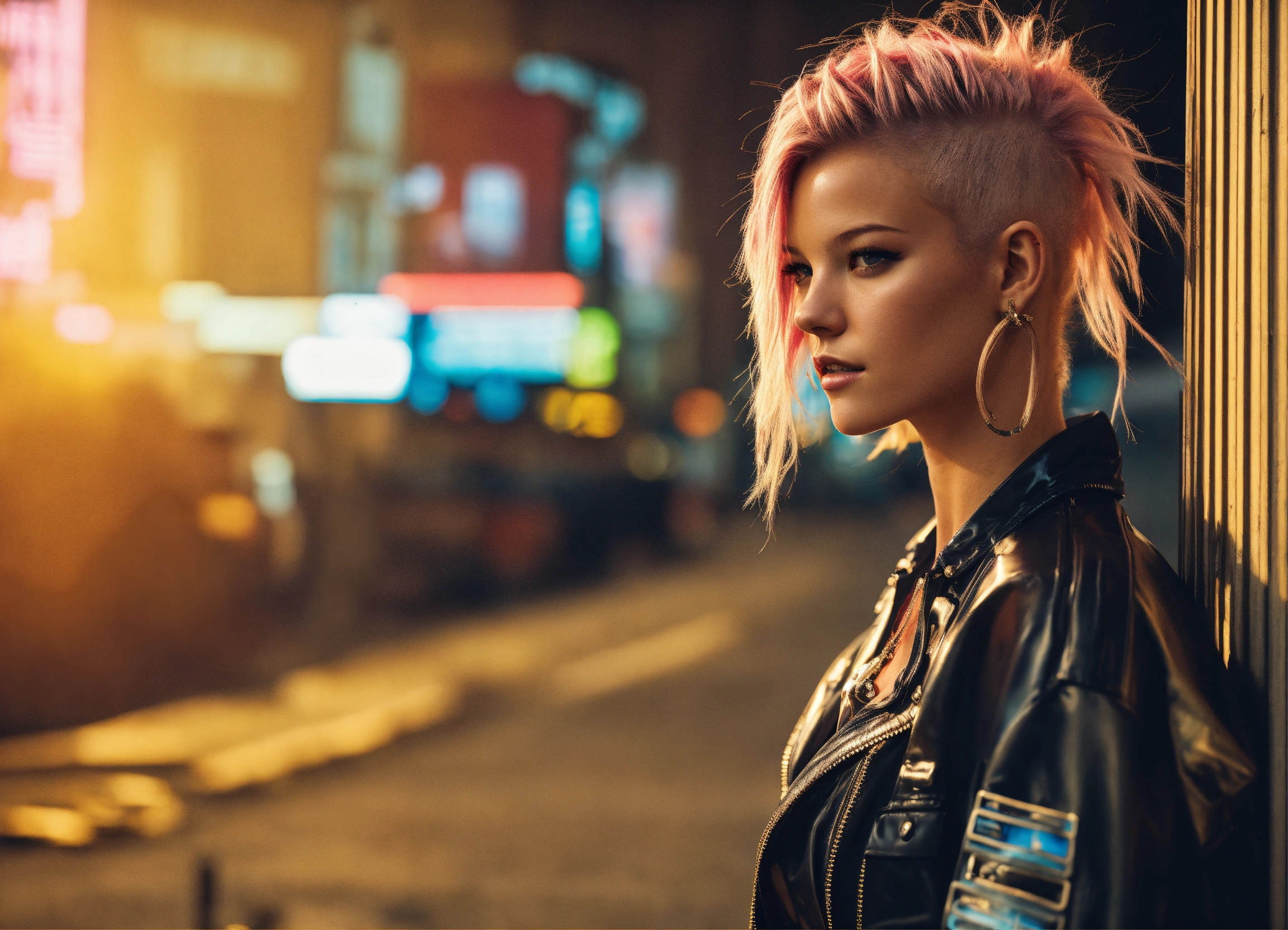 Lexica - Photo, Cyberpunk Dream girl, punk hair, futuristic, sunny ...