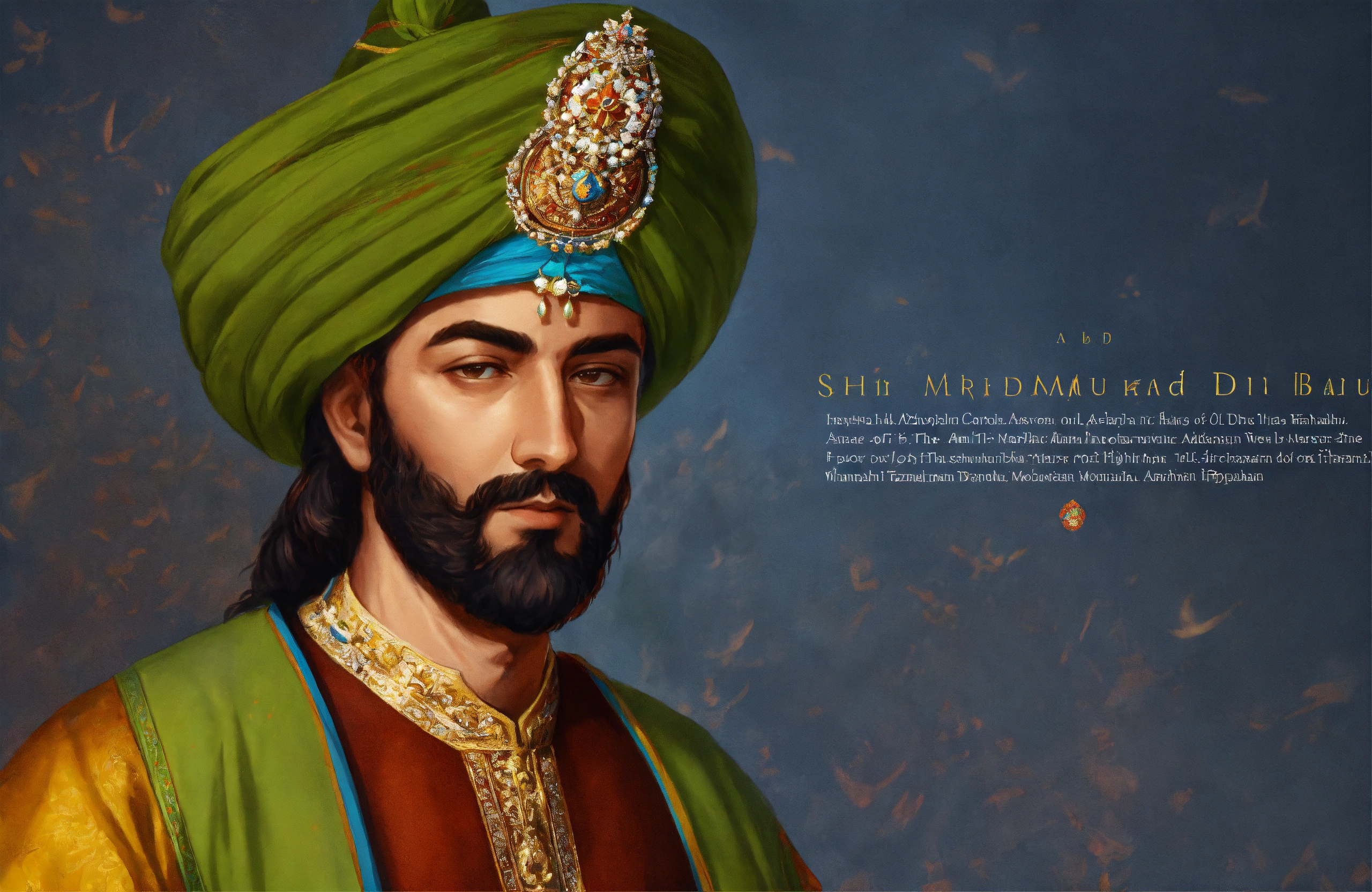 Lexica - Portret, 5k,cinematic, epic, realistic, Zahir ad-din Muhammad Babur, is a descendant of ...