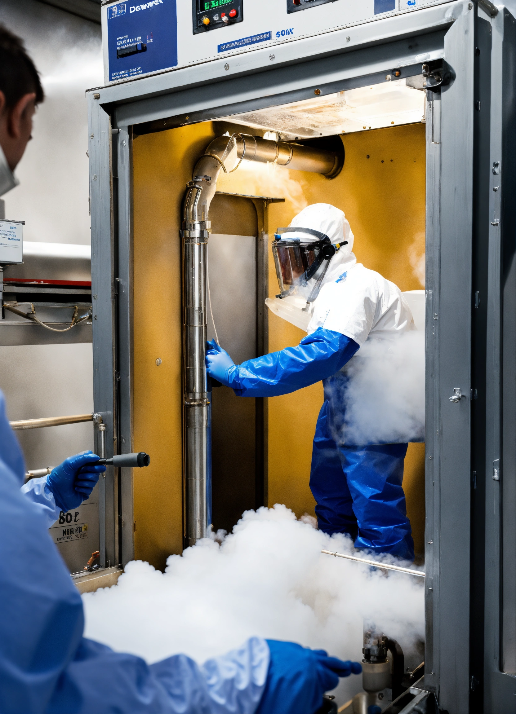 Lexica - Picture of pulling a laboratory box out of liquid nitrogen ...
