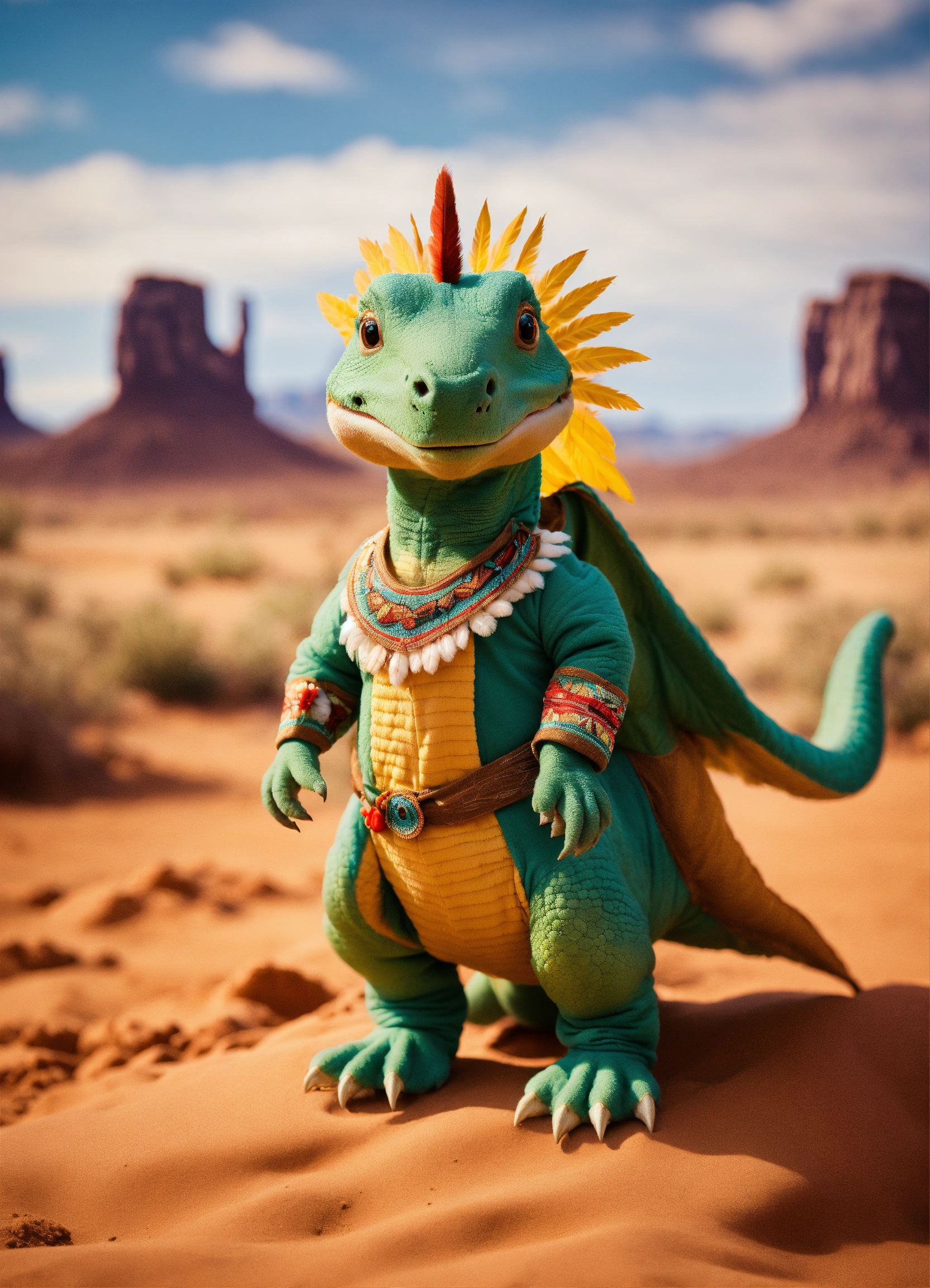 Lexica - An adorable and fluffy baby dinosaur with big color eyes and ...