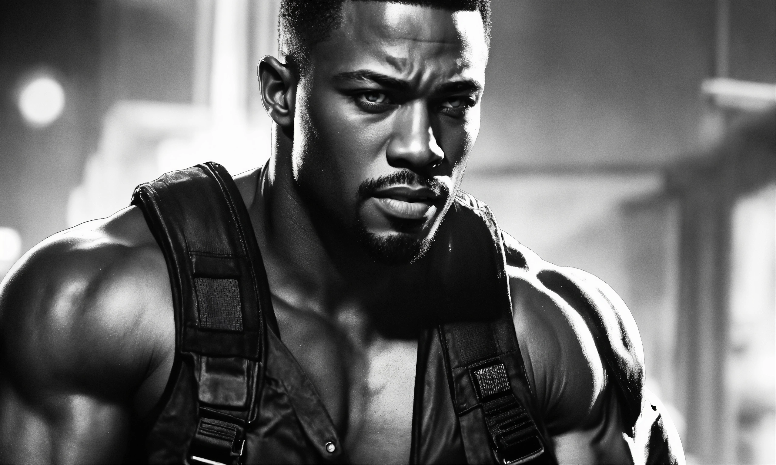 Lexica - Black and white illustration of male hollywood actor ...