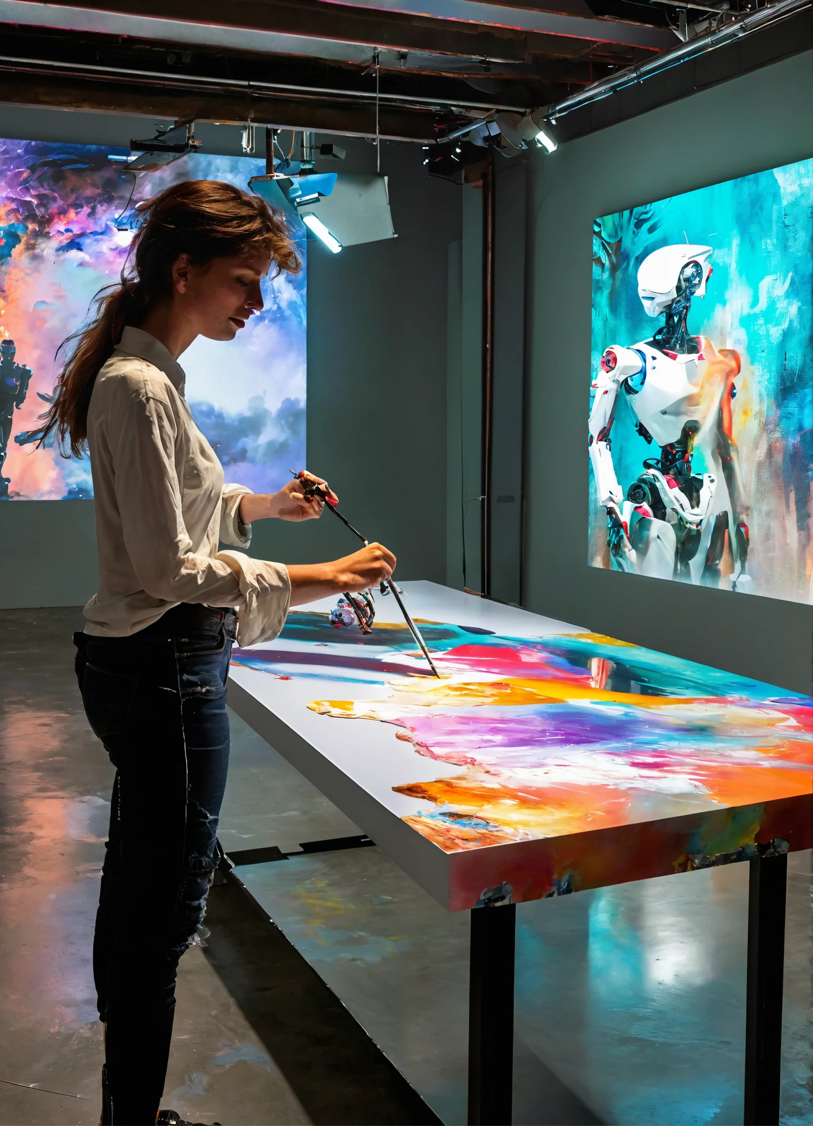 Lexica - A stunning depiction of a cutting-edge futuristic art studio ...