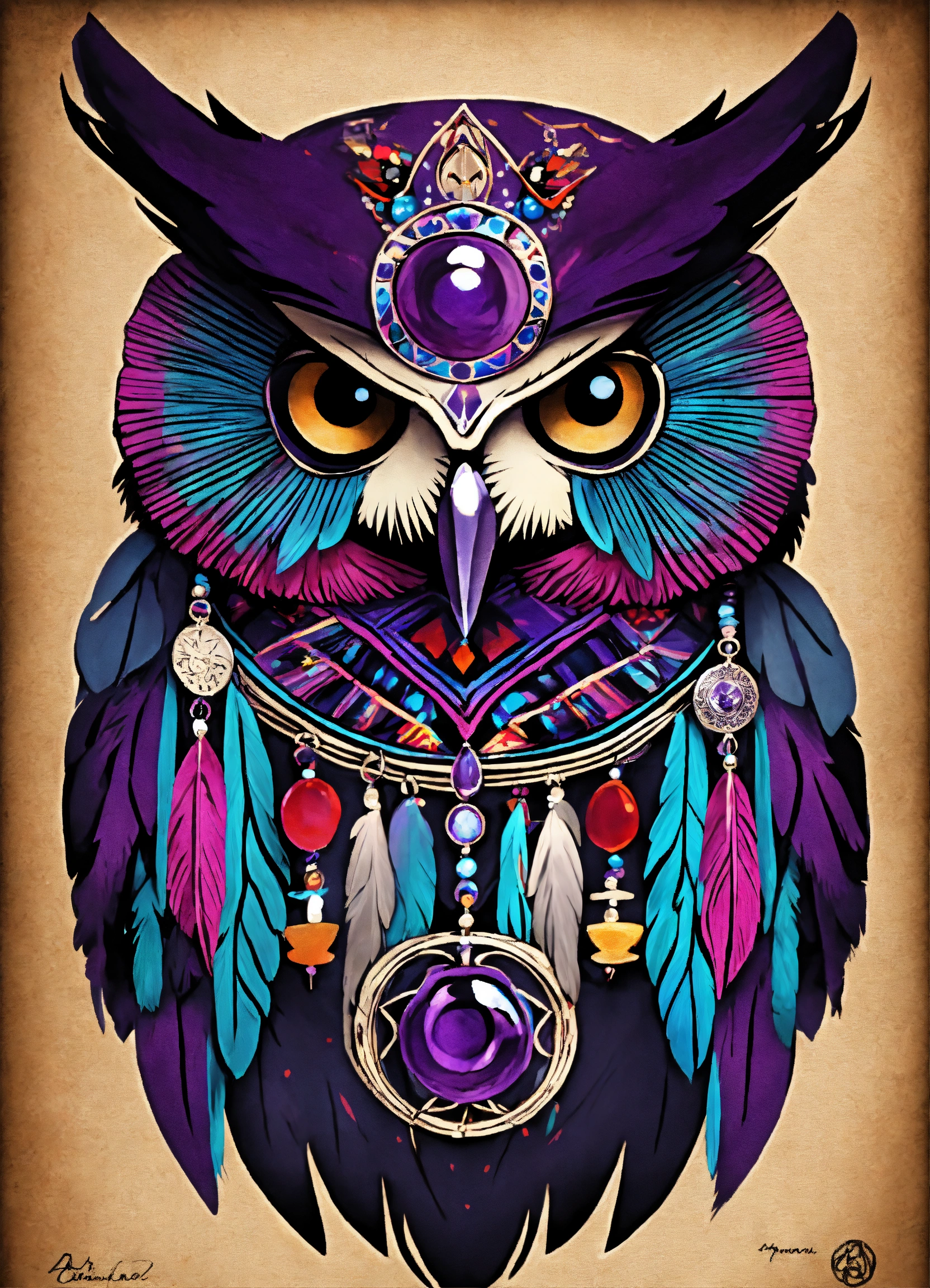 Lexica - Wise owl native american shaman, antropomorph, native american ...