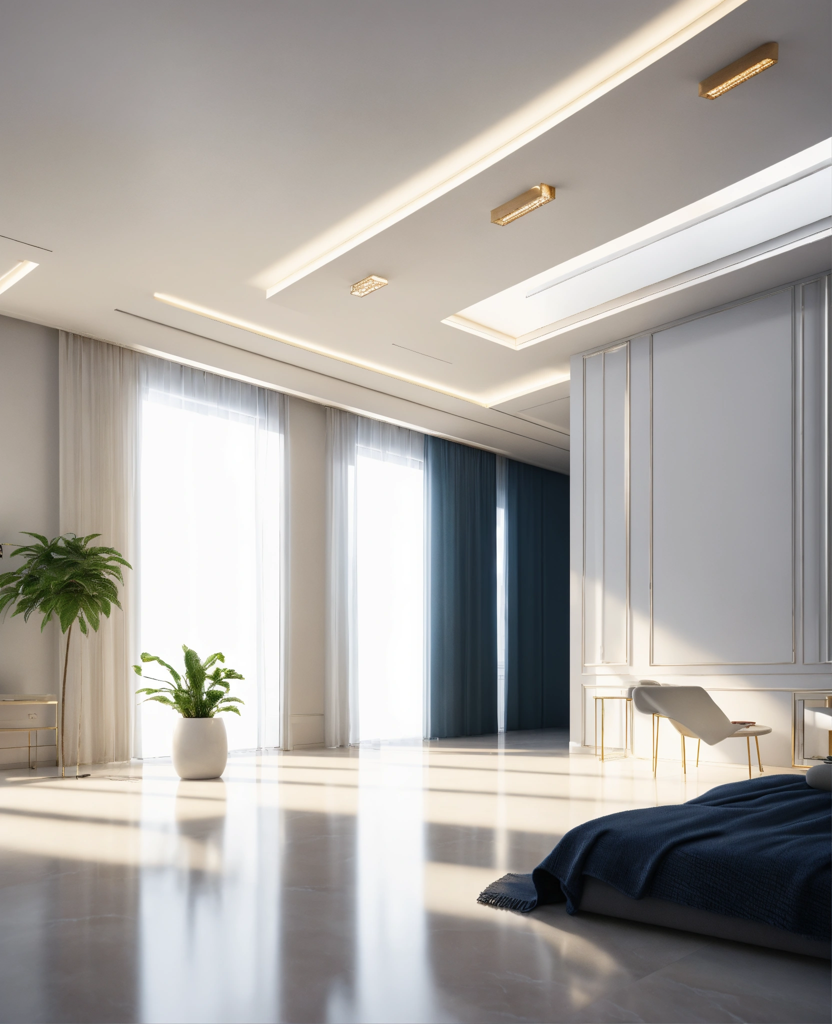 Lexica - Generate a highly realistic image of a completely empty room ...