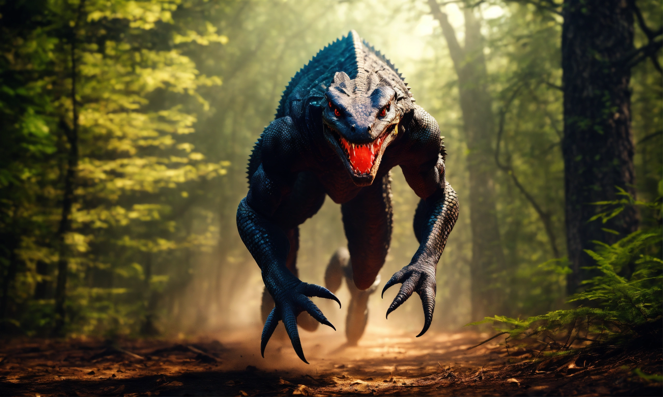 Lexica - Terrifying humanoid reptilian Running In Ultra Realistic Style ...