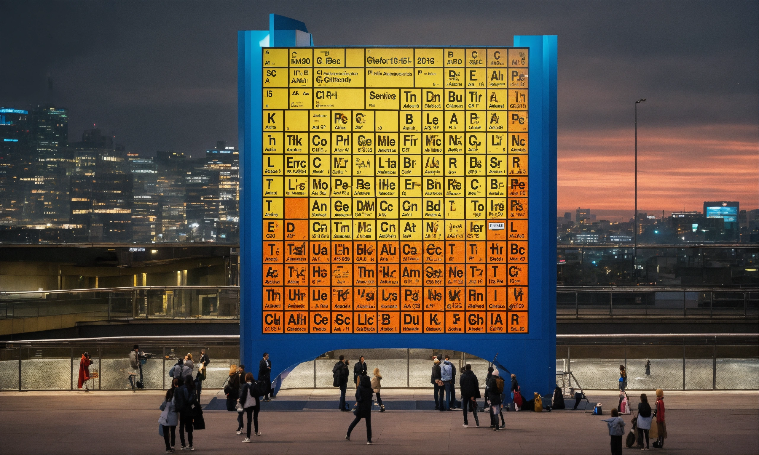 Lexica - A gigantic periodic table right in the middle of city. Make it ...