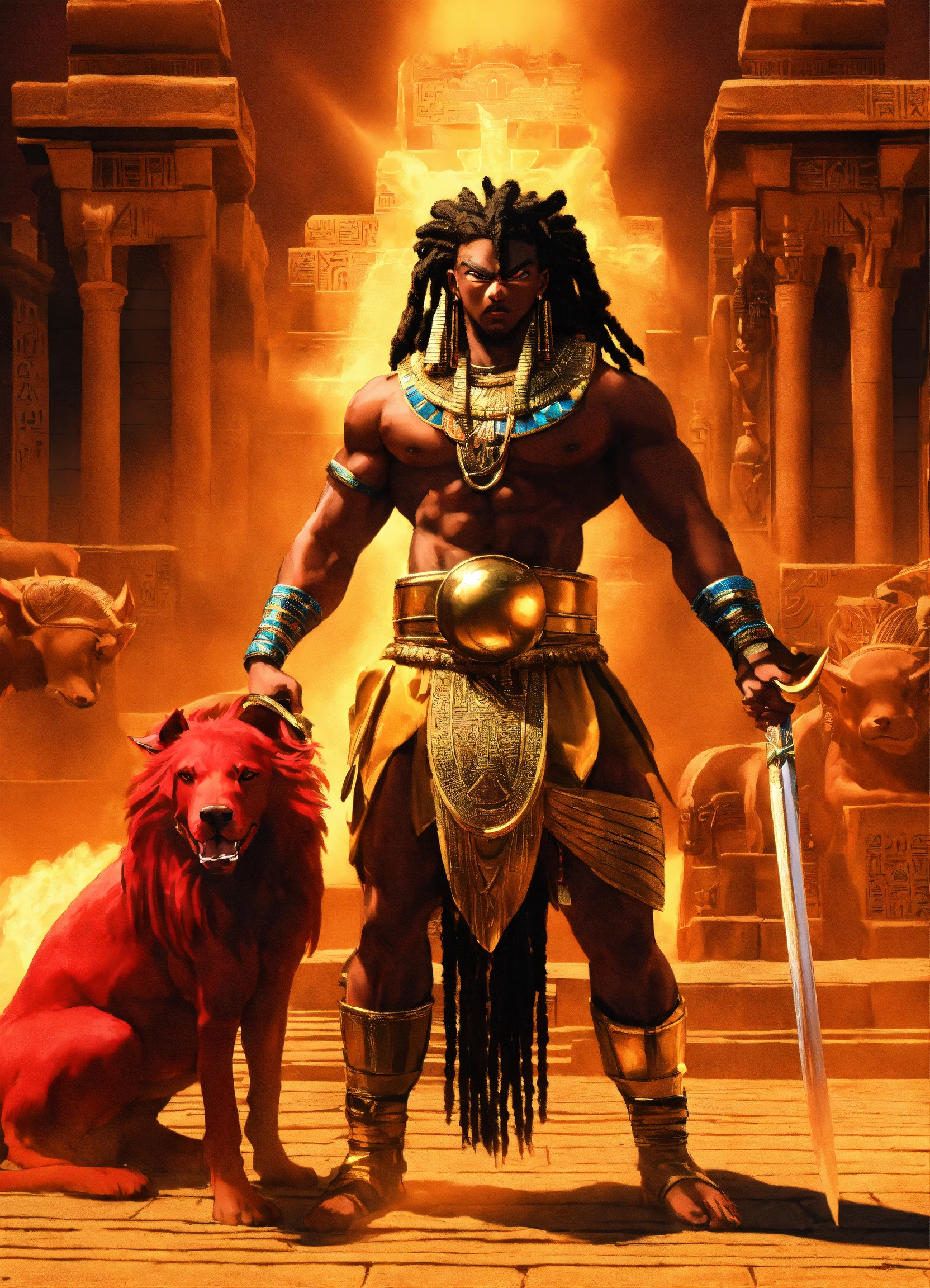 Lexica - Dragonball Z effects, a dramatic photograph of an African ...