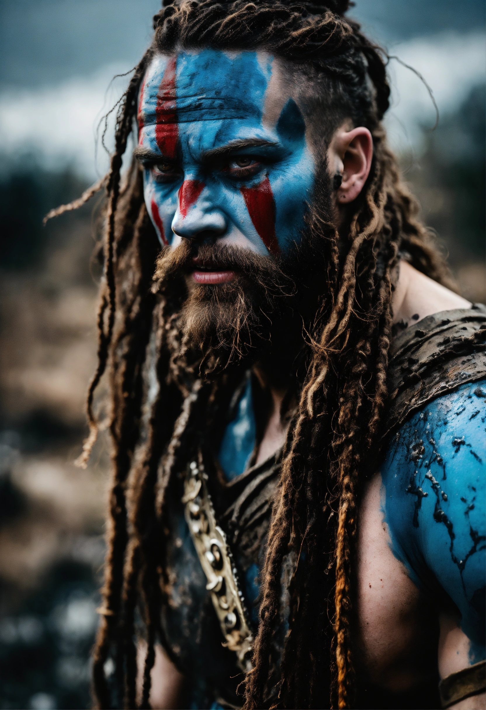 Lexica - Photo Close-up of ((man)) as Kratos god of war, emerging from ...