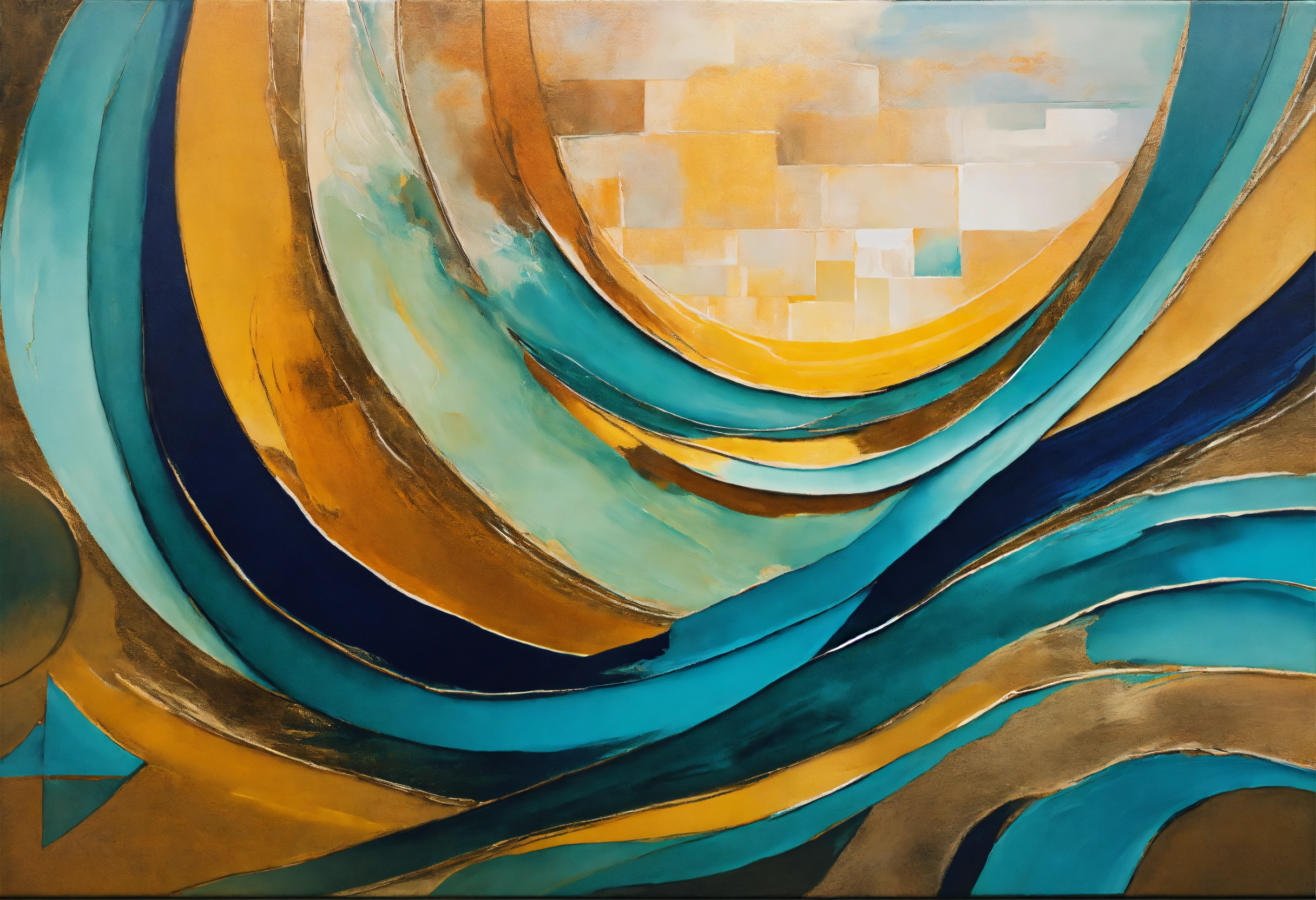 Lexica - Abstract painting acrylic, geometrical abstract art, seascape ...