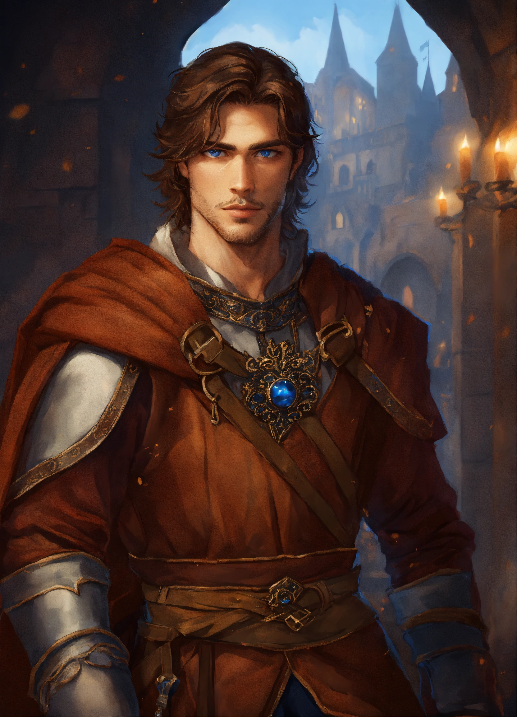 Lexica - Very handsome man, blue eyes, brown hair, courageous, athlete ...