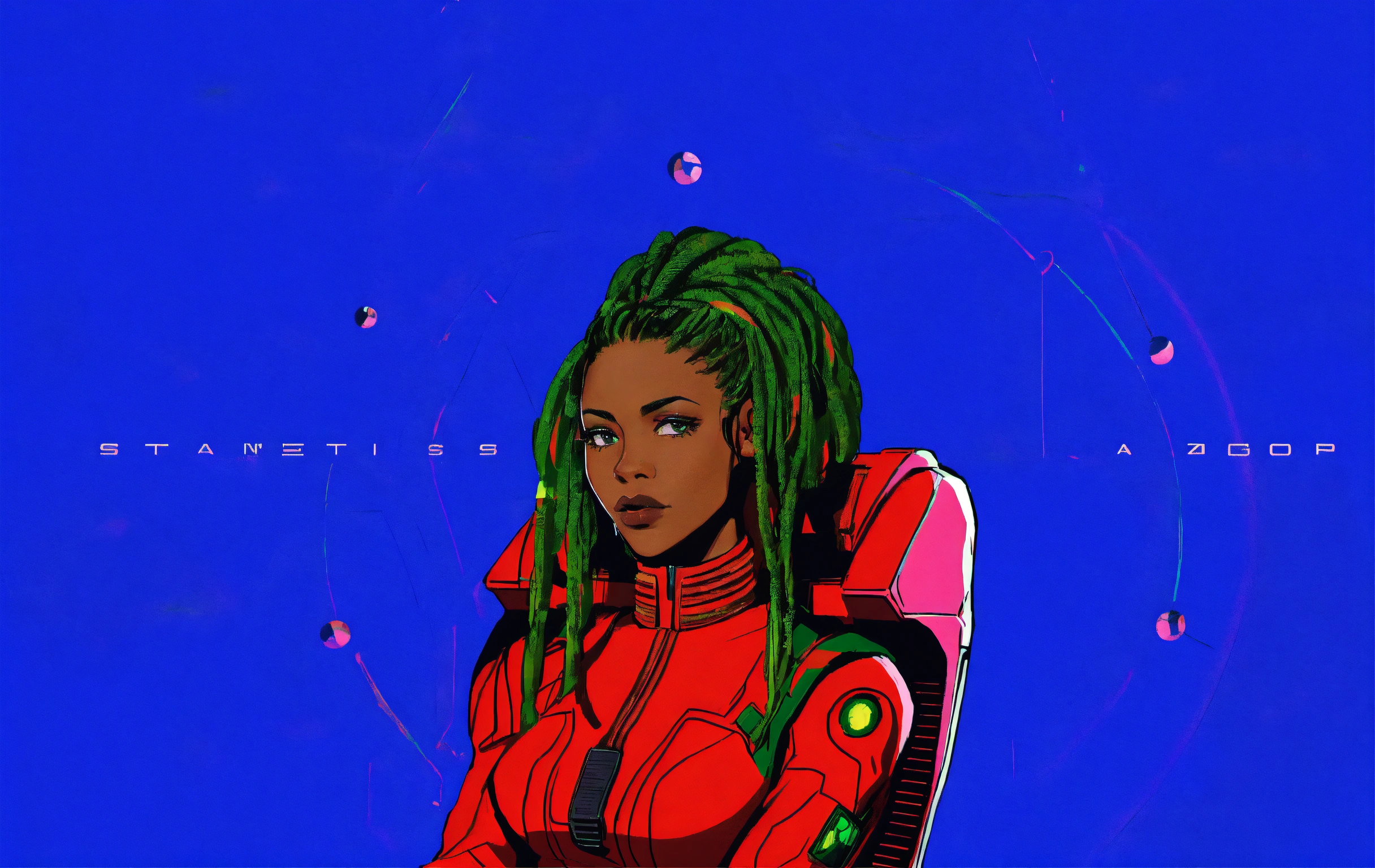 Lexica - Full body view of a black female with dread locks as a ...