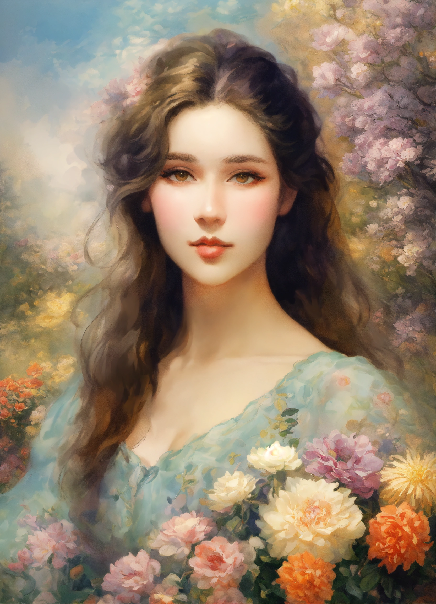 Lexica - Claude Monet overwhelmingly beautiful bordoodle framed with ...