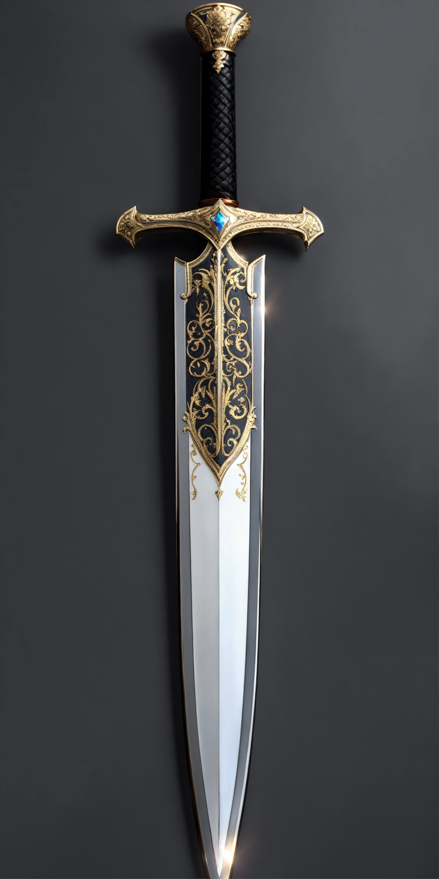 Lexica - Richly decorated long sword, realistic, ultra detailled