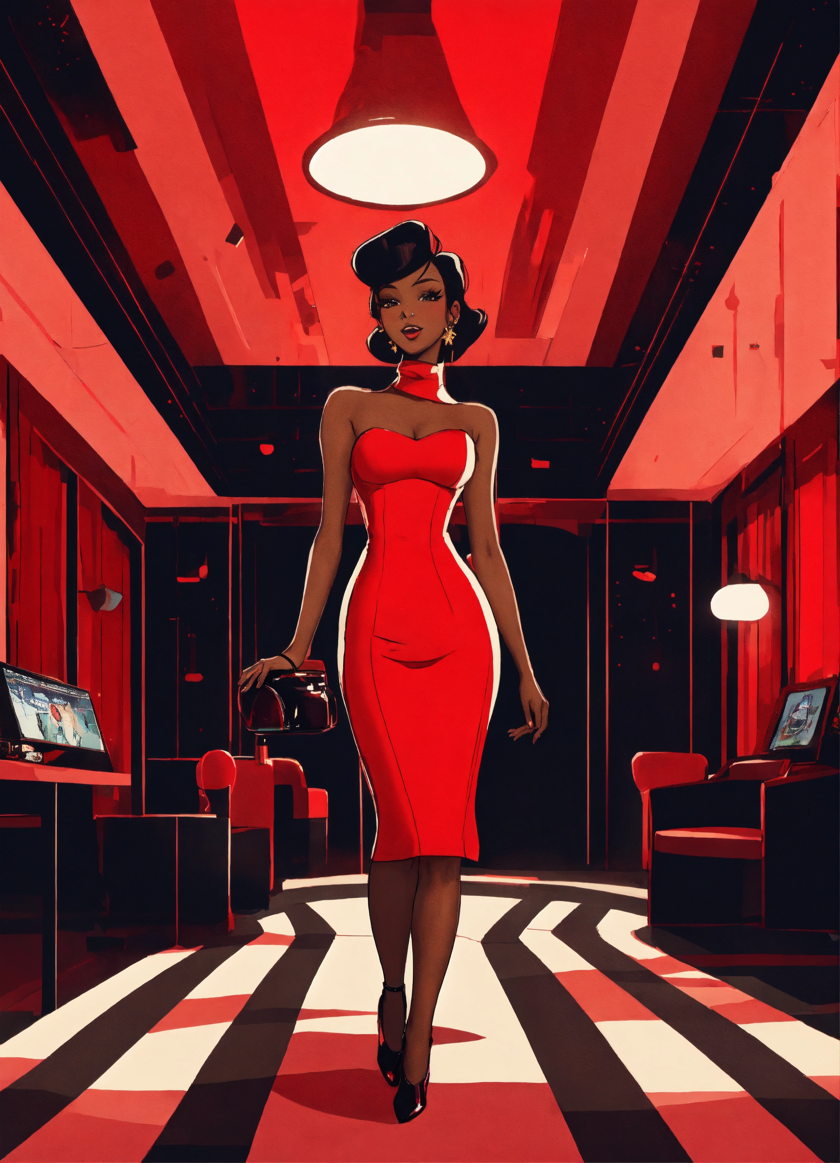 Lexica - Black jetson’s Judy at a nightclub dressed regal and edgy in ...