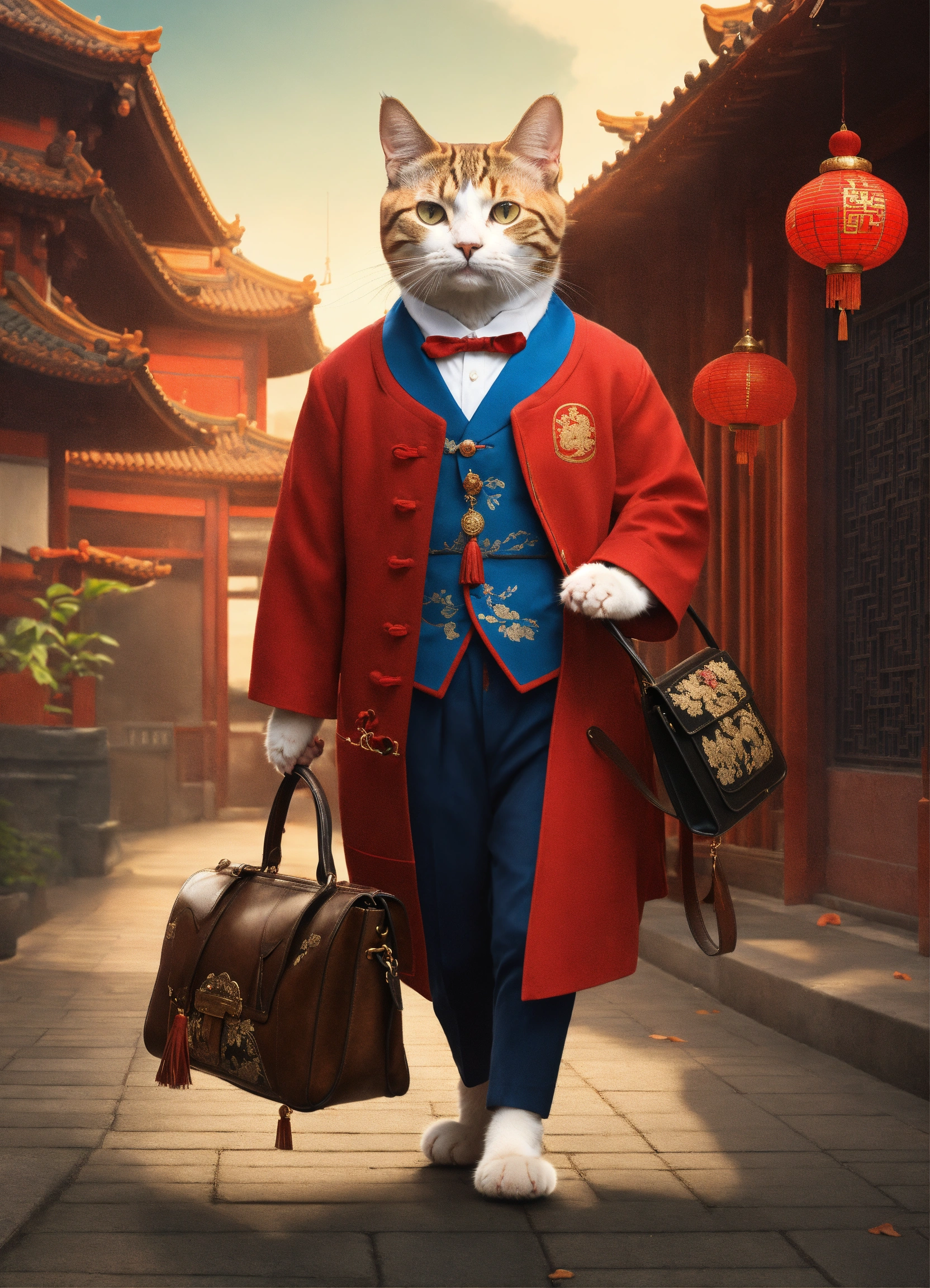 Lexica - A cat embodying a gentleman from the Republic of China era ...