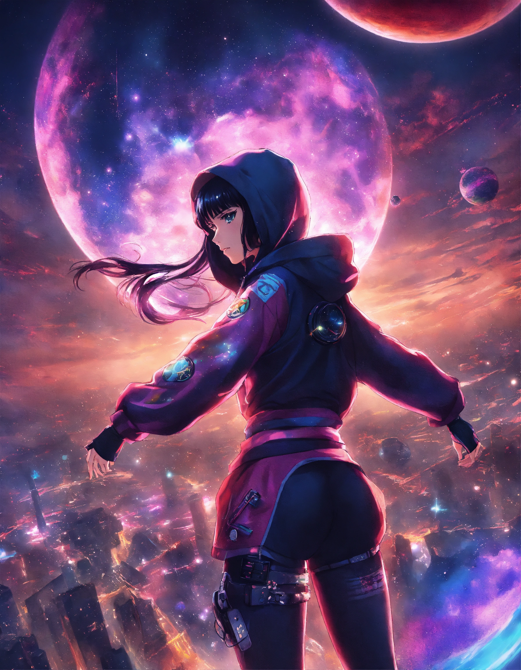 Lexica - Profile image of a cyberpunk anime character wearing a hoodie ...