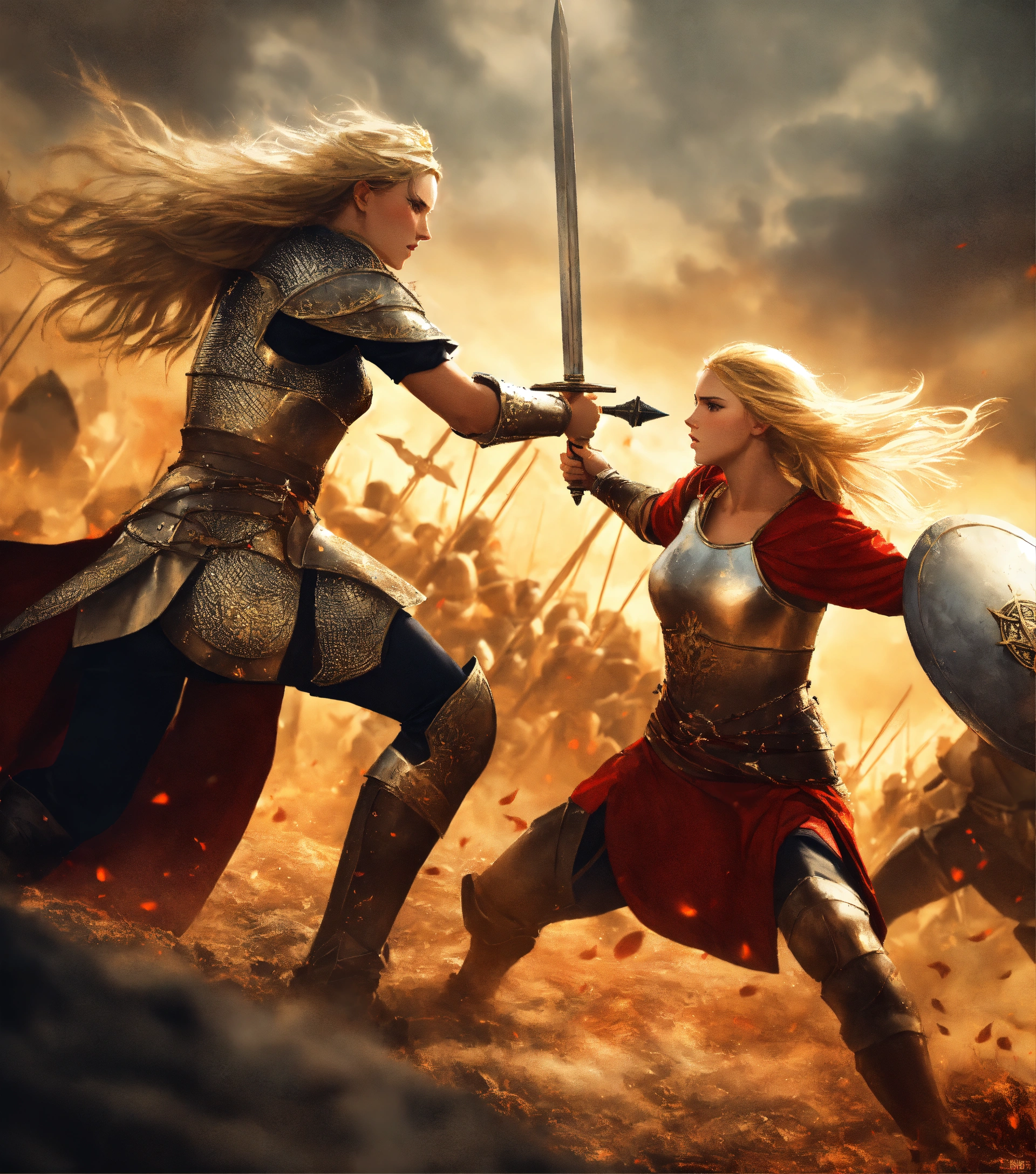 Lexica - An epic fantasy scene featuring two gorgeous and beautiful ...