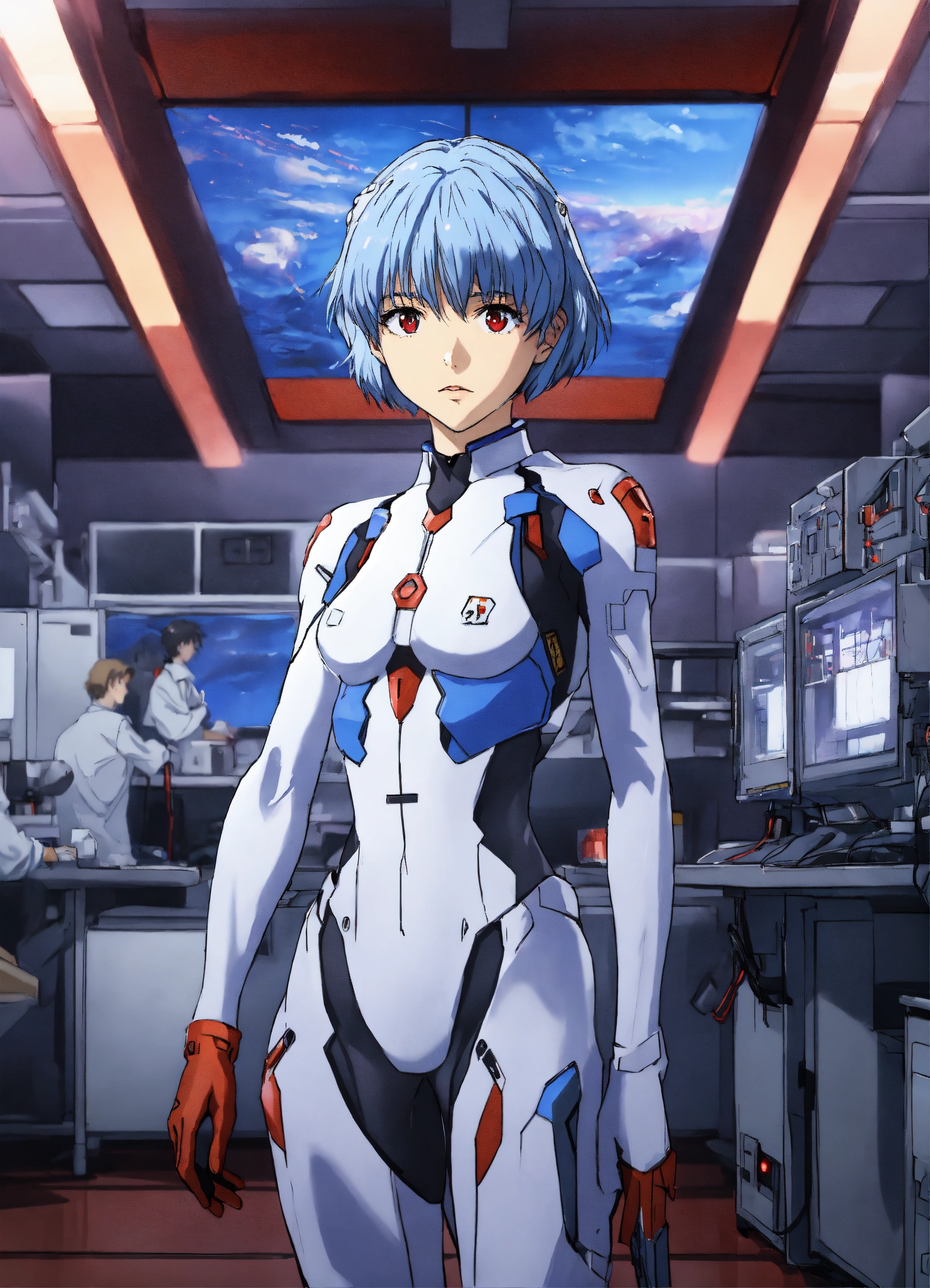 Lexica - Portrait of Rei Ayanami from Neon Genesis Evangelion, inside ...