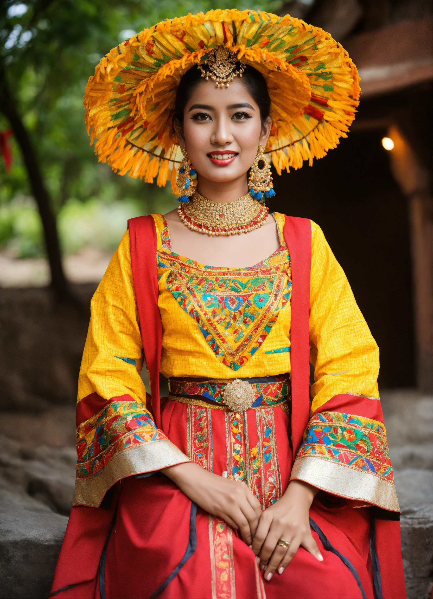 Lexica - Teria Magar wearing cultural magar dress