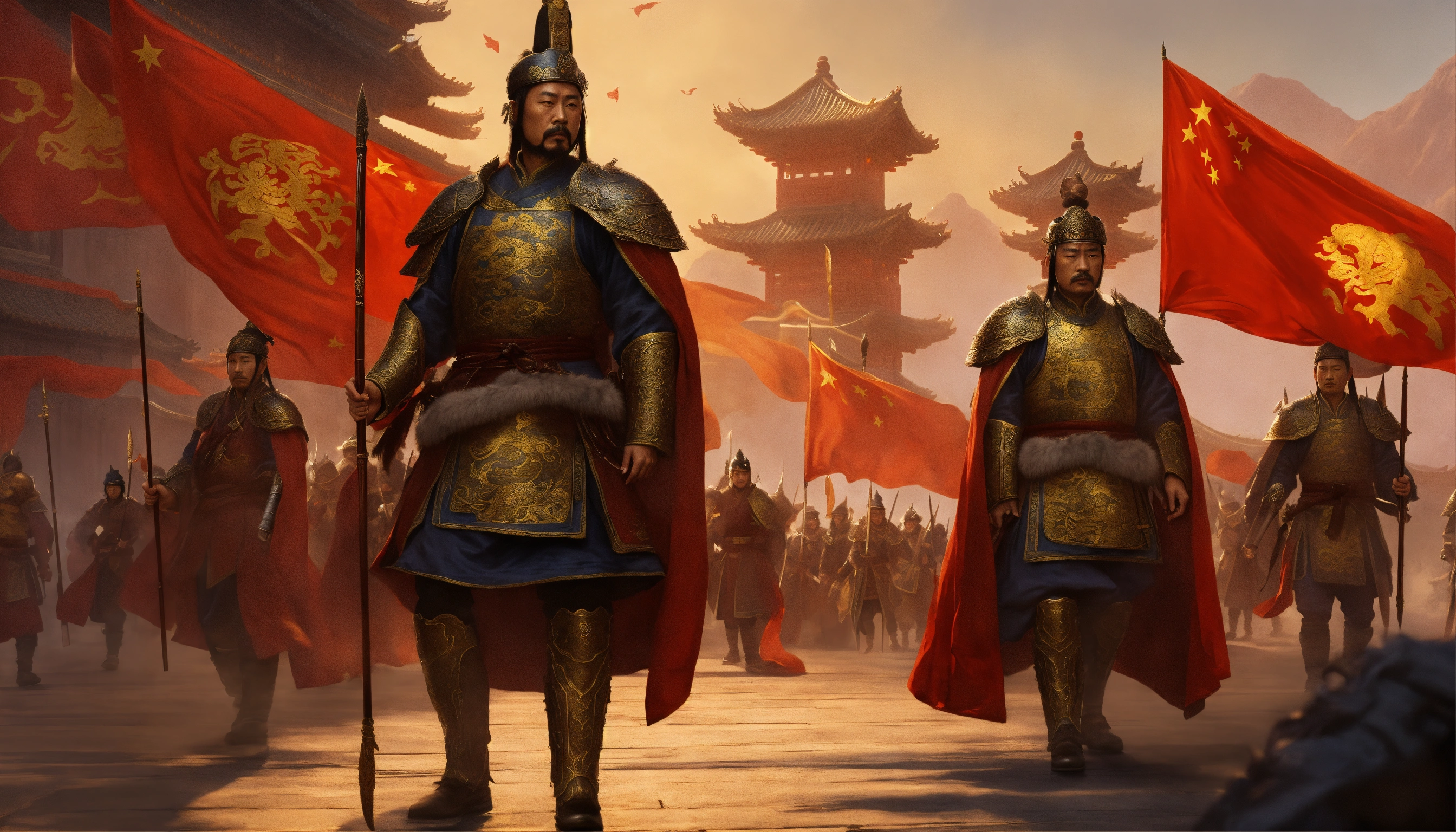 Lexica - D&D, fantasy, cinematic. D&D Chinese emperor's guards