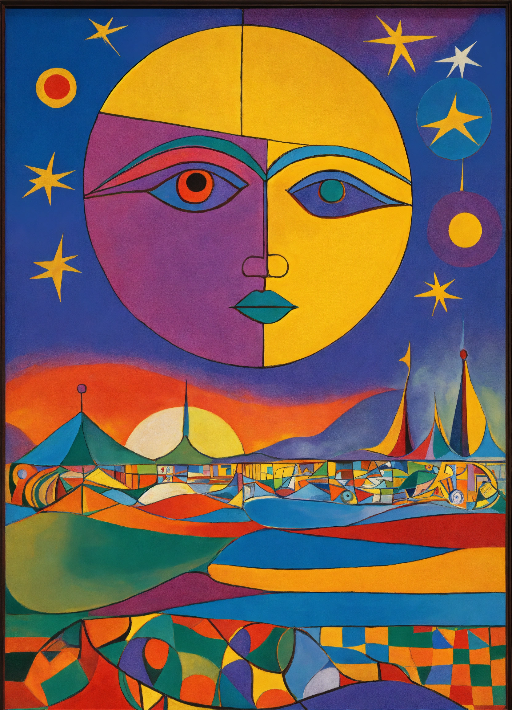 Lexica - Sun merging into moon, psychedelic, the four corners of the ...