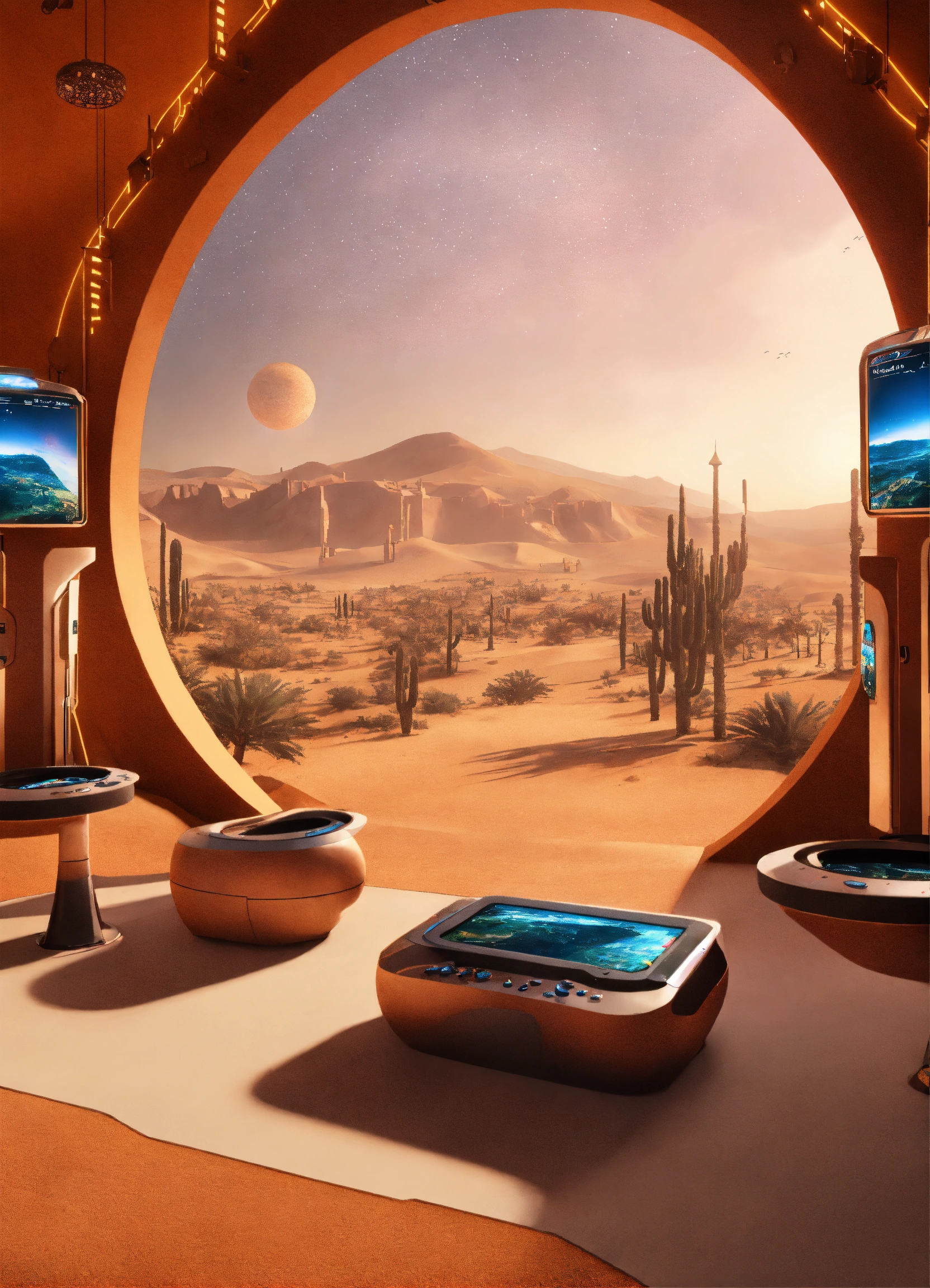 Lexica - Create an image of the VR station, where visitors are immersed ...
