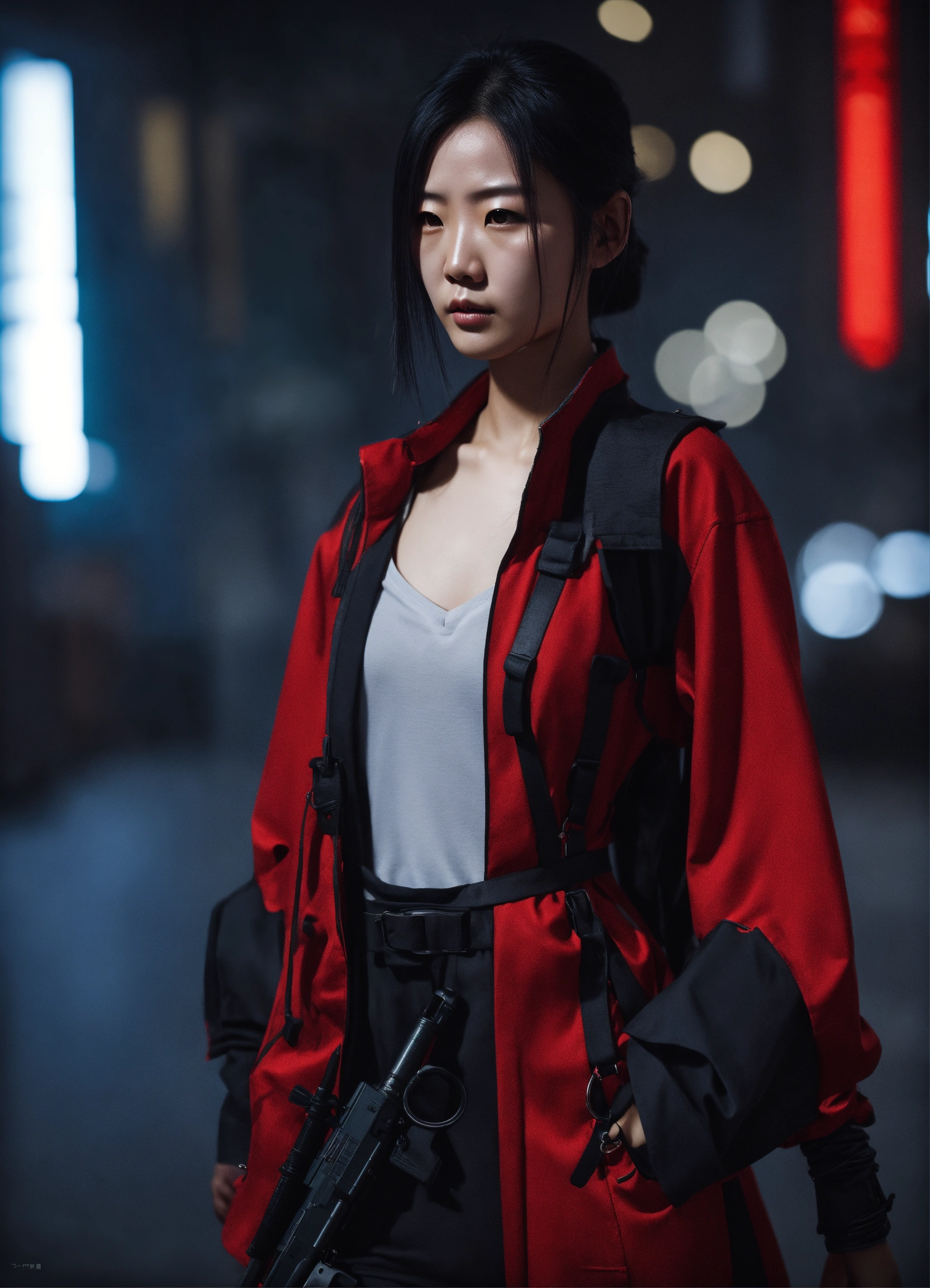 Lexica - Modern chinese female assassin, distant mood shot
