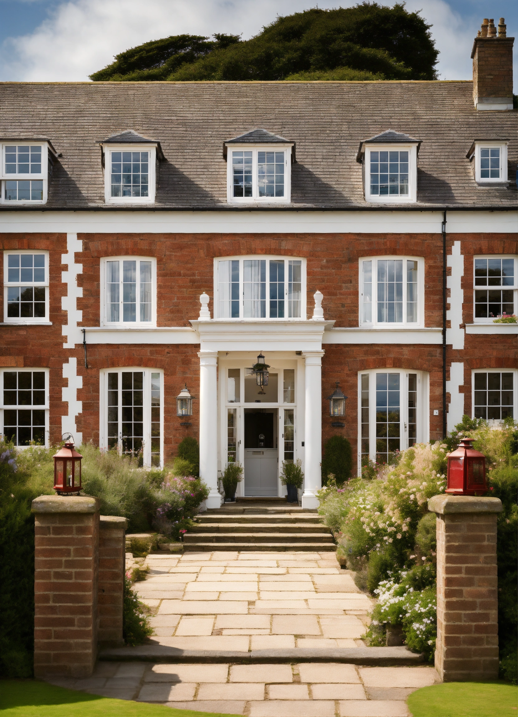 Lexica - Two story Georgian modernised house, overlooking the sea in the Cornwall UK, arched ...