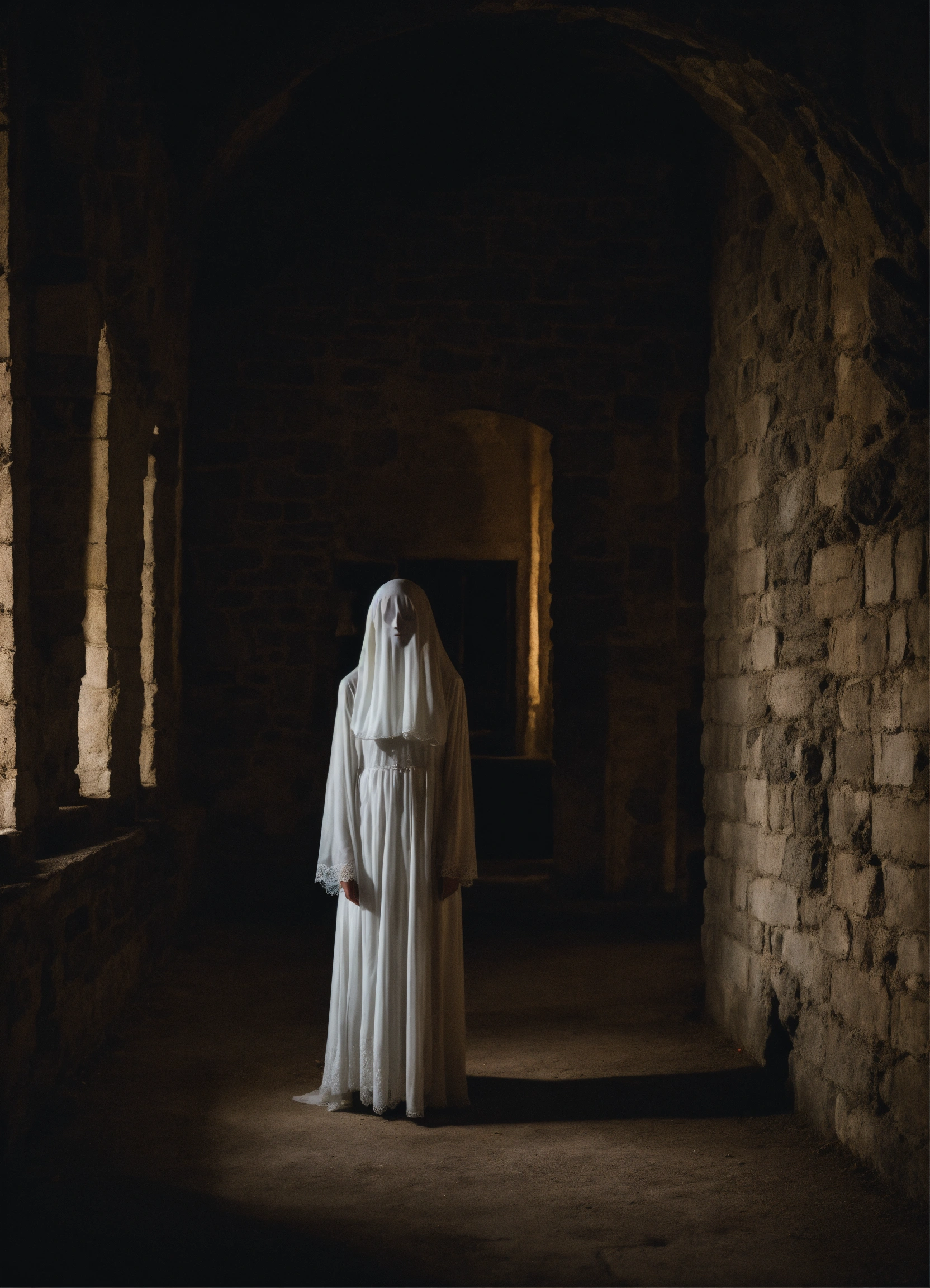 Lexica - WOMEN GHOST WITH NO EYES AT ALL IN DARK NIGHT LOCATION CREEPY ...
