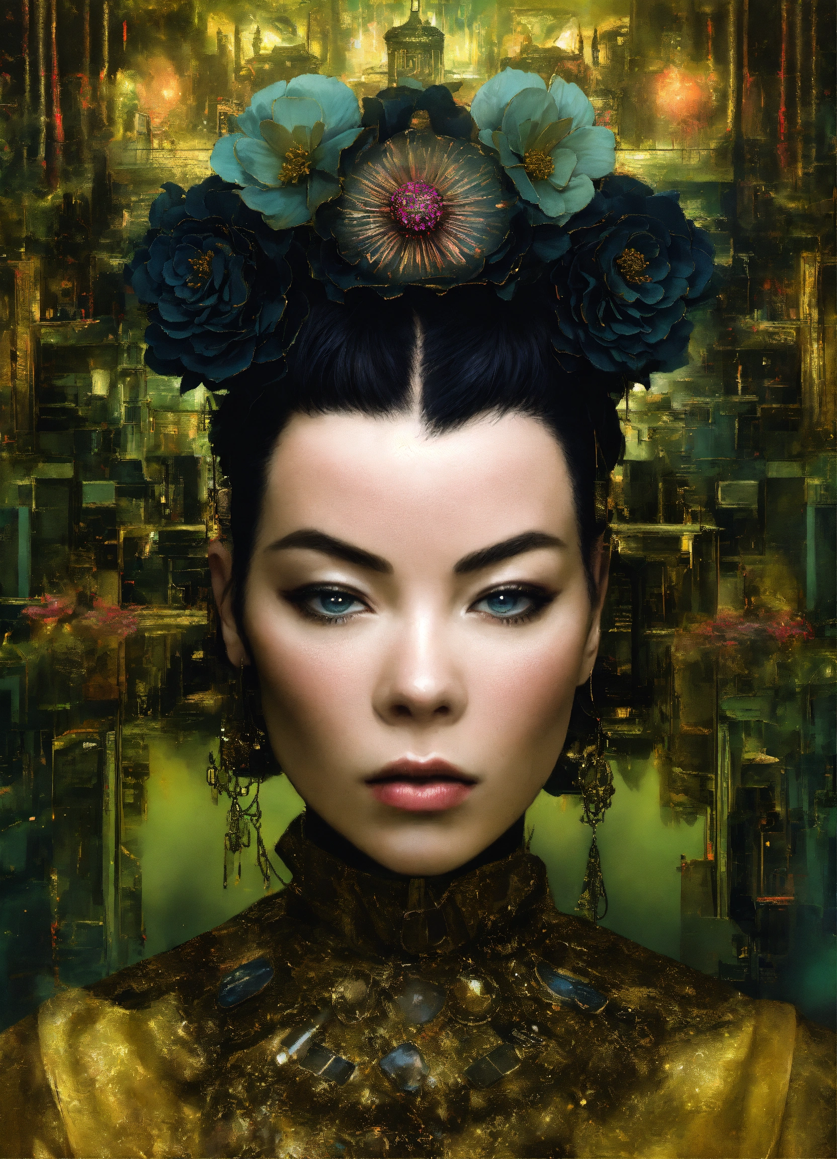 Lexica - I’m Photorealistic portrait of A gothic grunge punk Neo noir ...