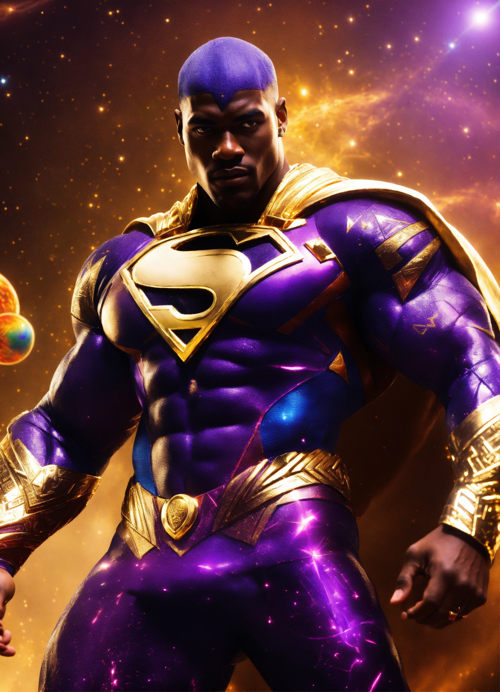 Lexica - Ultra-detailed purple black & gold hieroglyphics-designed ...