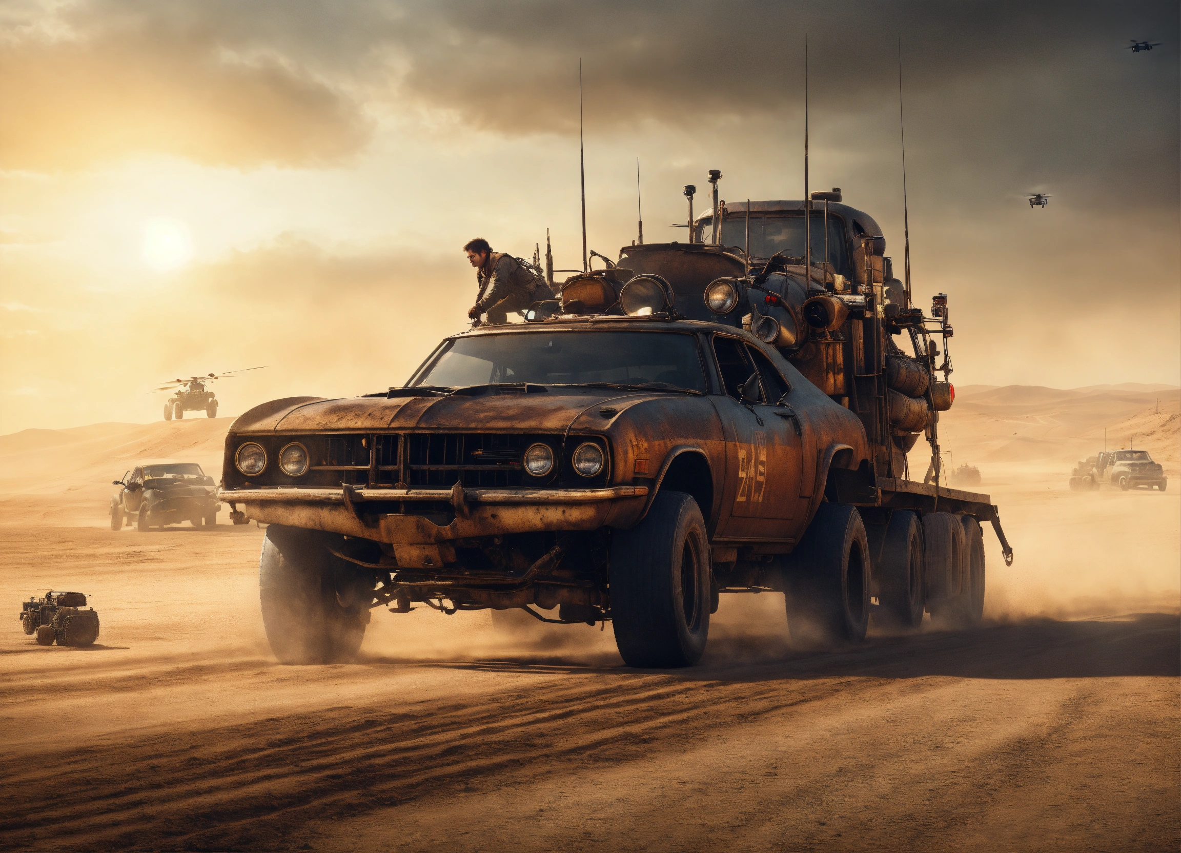 Lexica - Mad Max vehicles, trending on ArtStation, battle scene ...