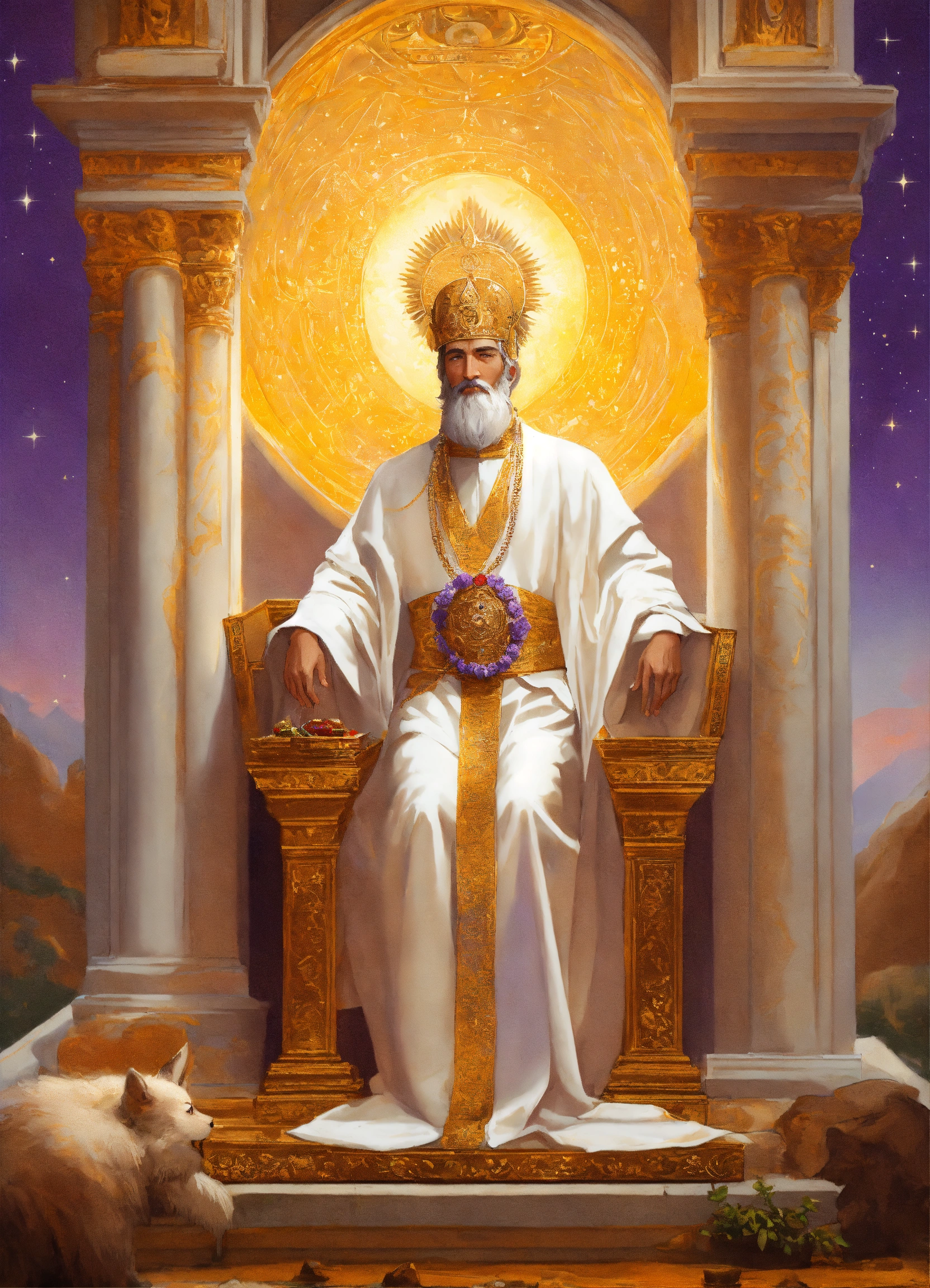 Lexica - "Visualize a venerable High Priest, resplendent in white robes ...