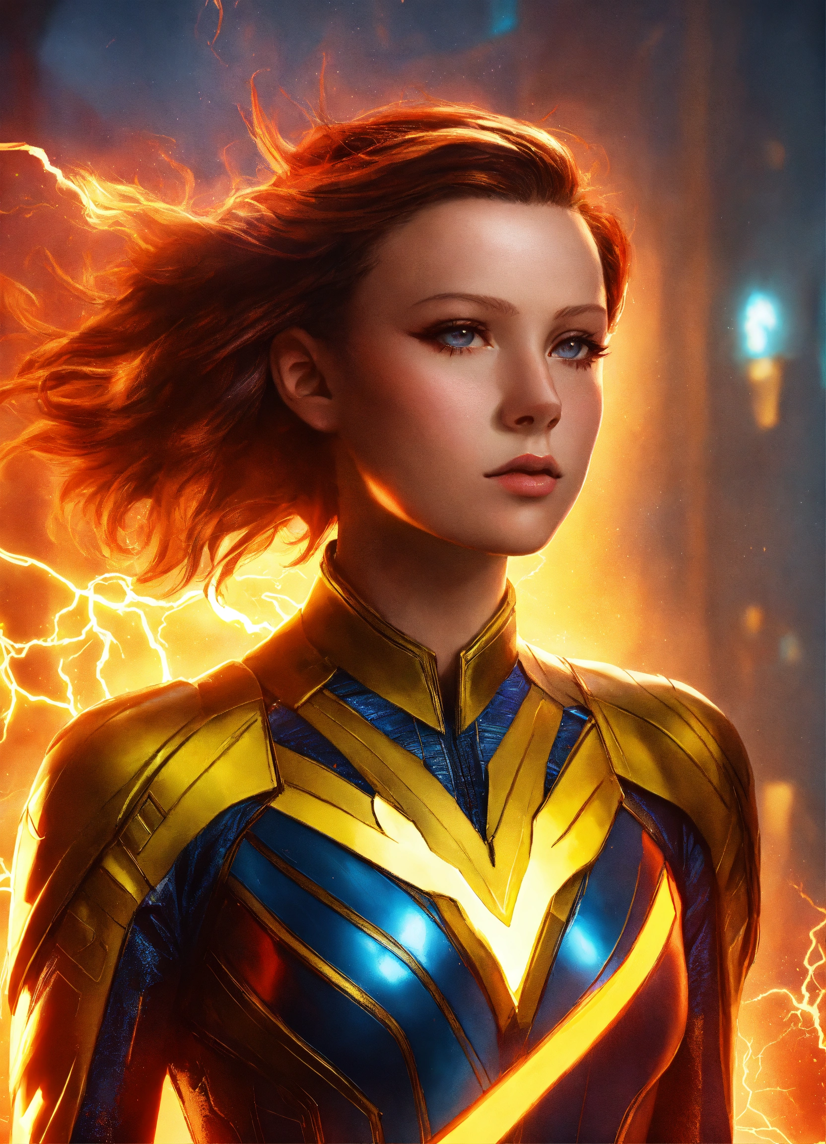 Lexica - Millie Bobby Brown as Dark Phoenix from the Xmen, cinematic ...