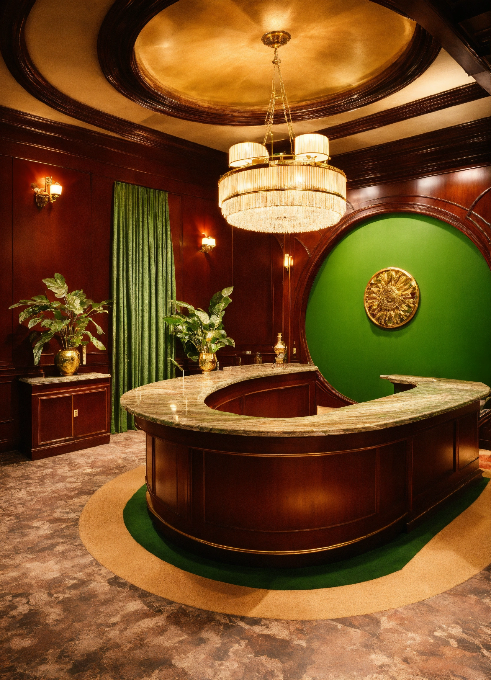 Lexica - A spectacular tropical lobby for a nightclub with wood molding ...