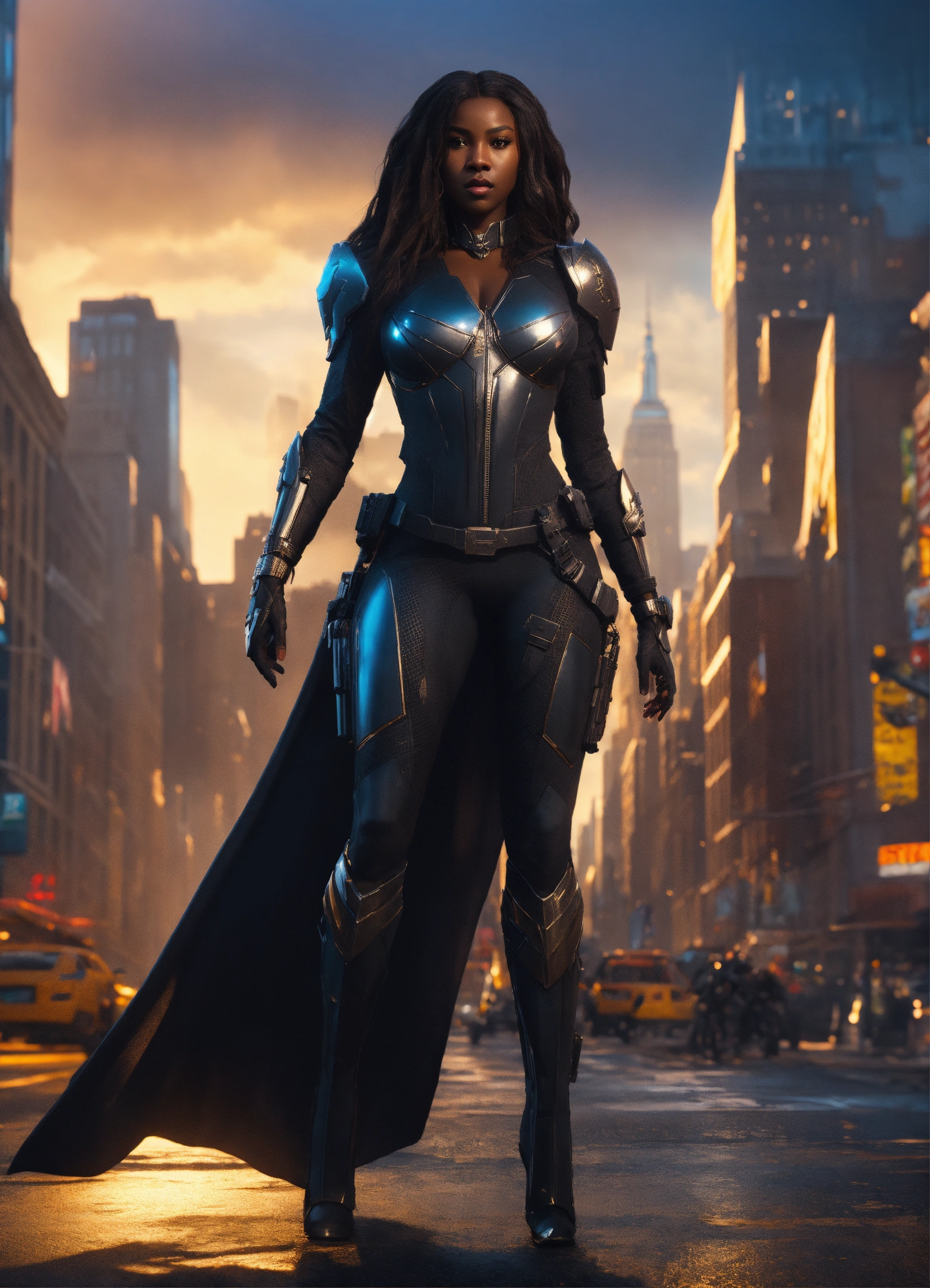 Lexica - Full body of a beautilul, gorgeous dark skin, shapely black ...