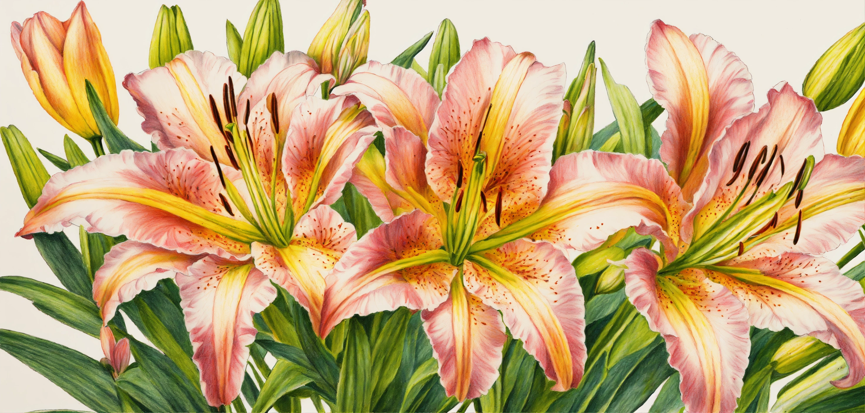 Lexica - Beautiful lilies arrangement, excellent, vintage style ...