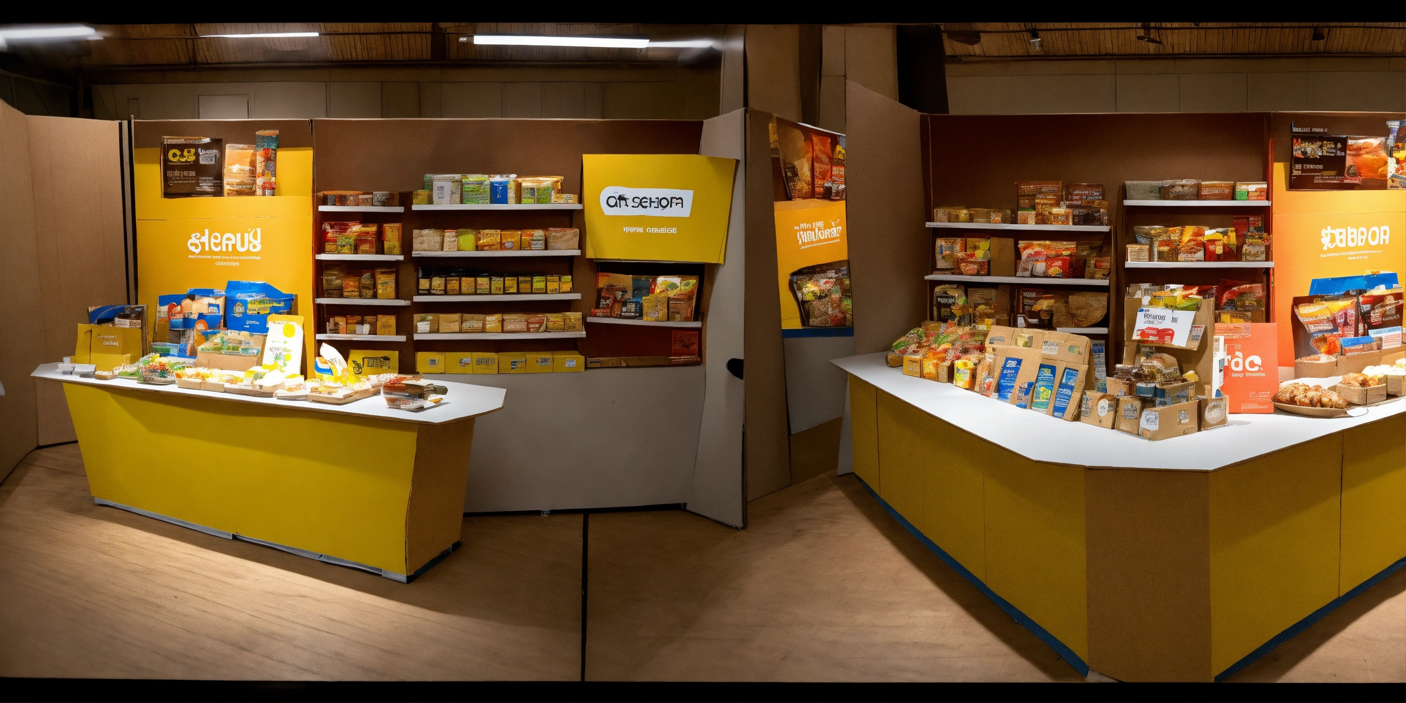 Lexica - Small counter display made of cardboard