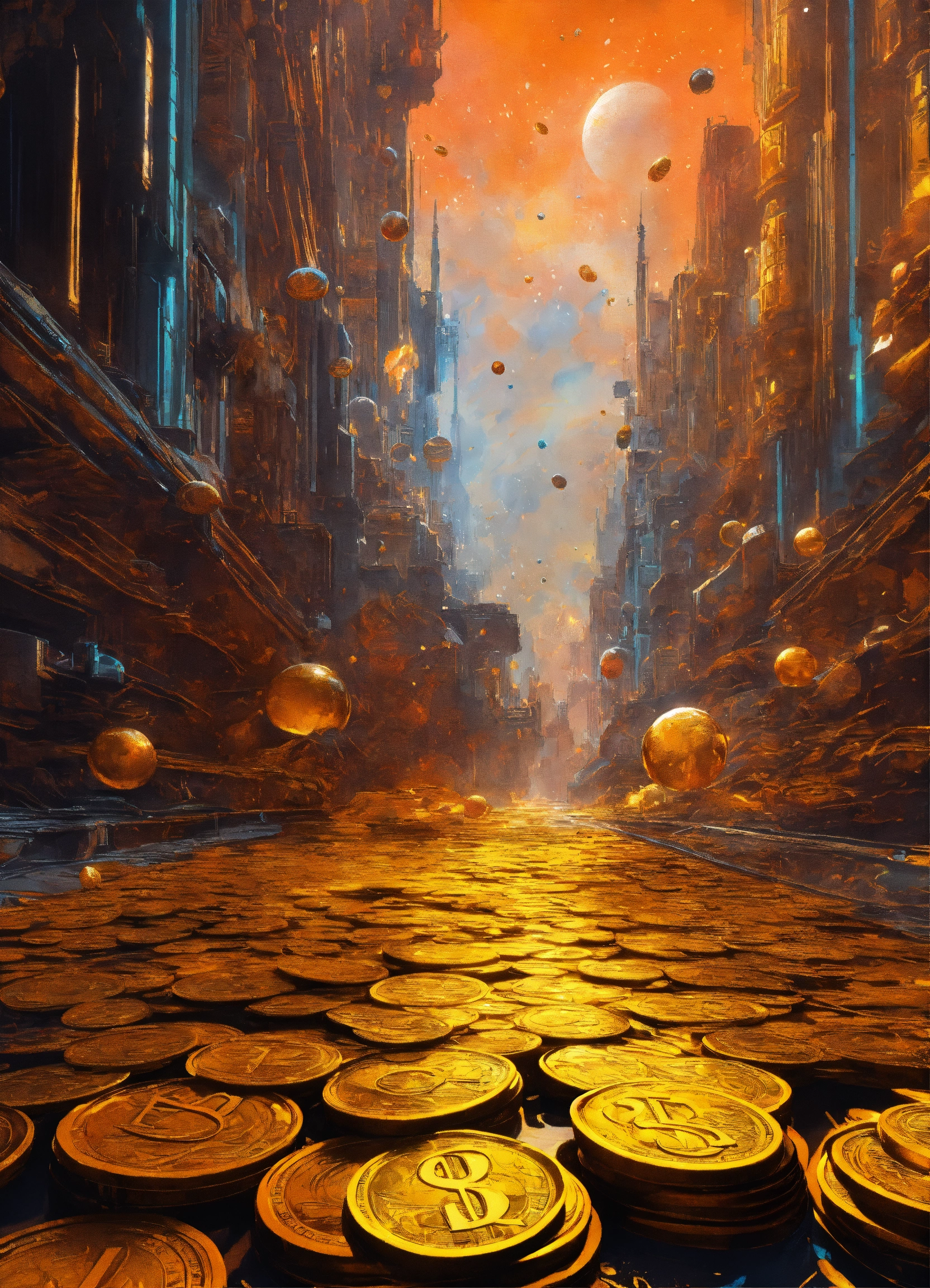 Lexica - ((fictional Sci-Fi money of the future)), Hyperdetailed Coins ...