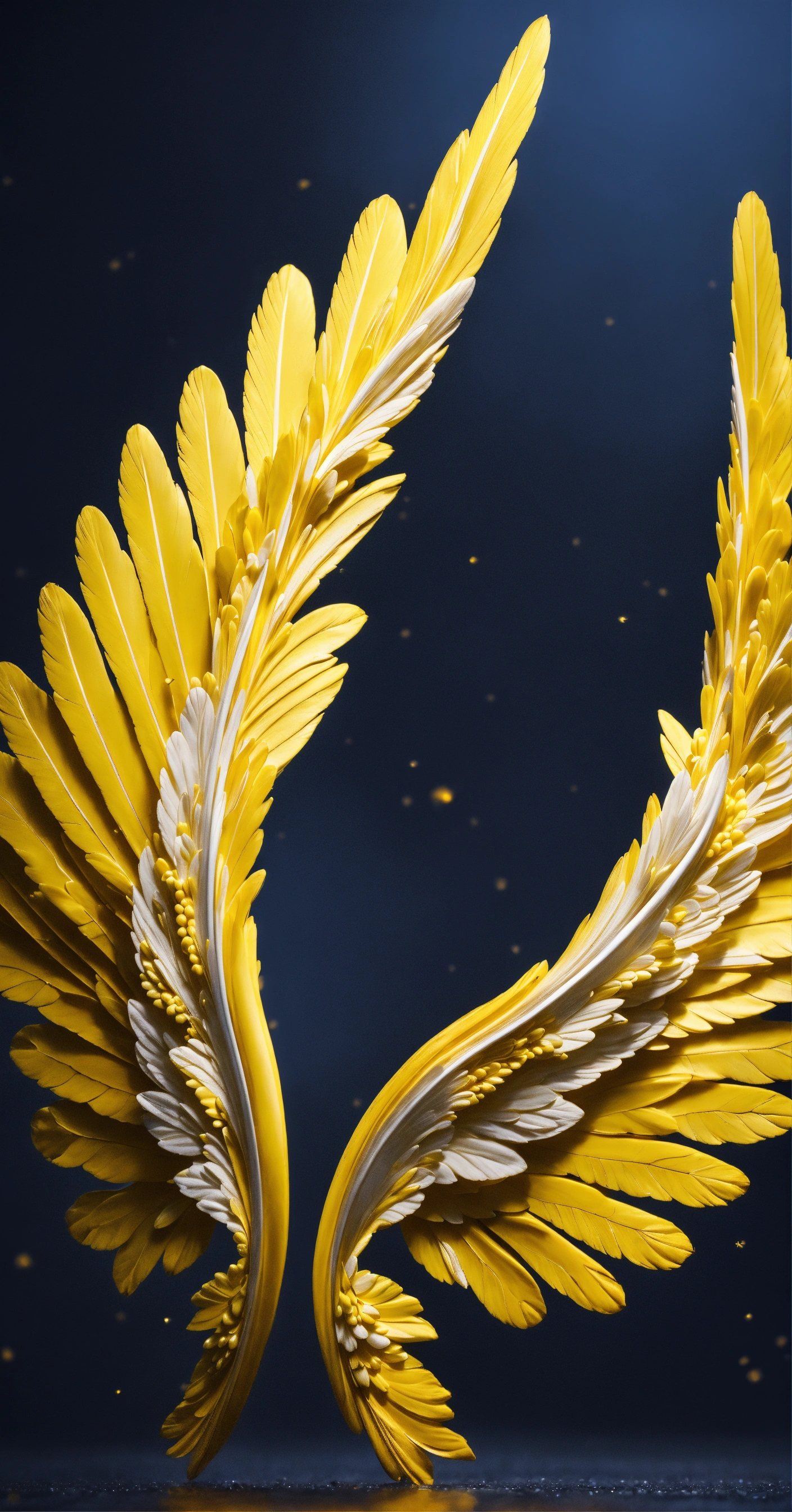 Lexica - Beautiful and perfect small angel wings in yellow with white ...