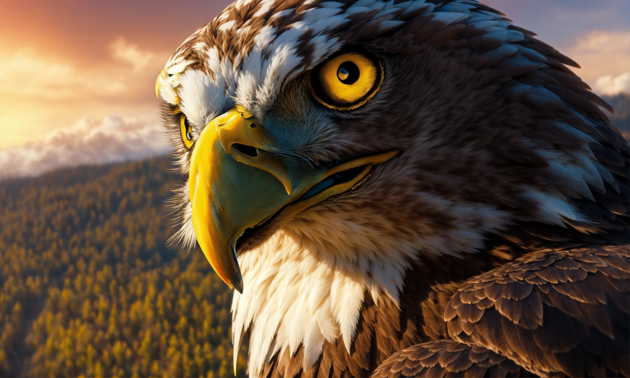 Lexica - Eli(young eagle) turned to the wise owl, Eli's(young eagle) eyes gleaming with ...
