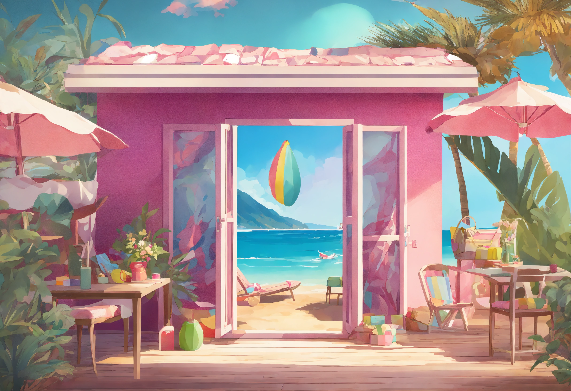 Lexica - Beautiful atelier of creating swimsuit. The atelier has ...