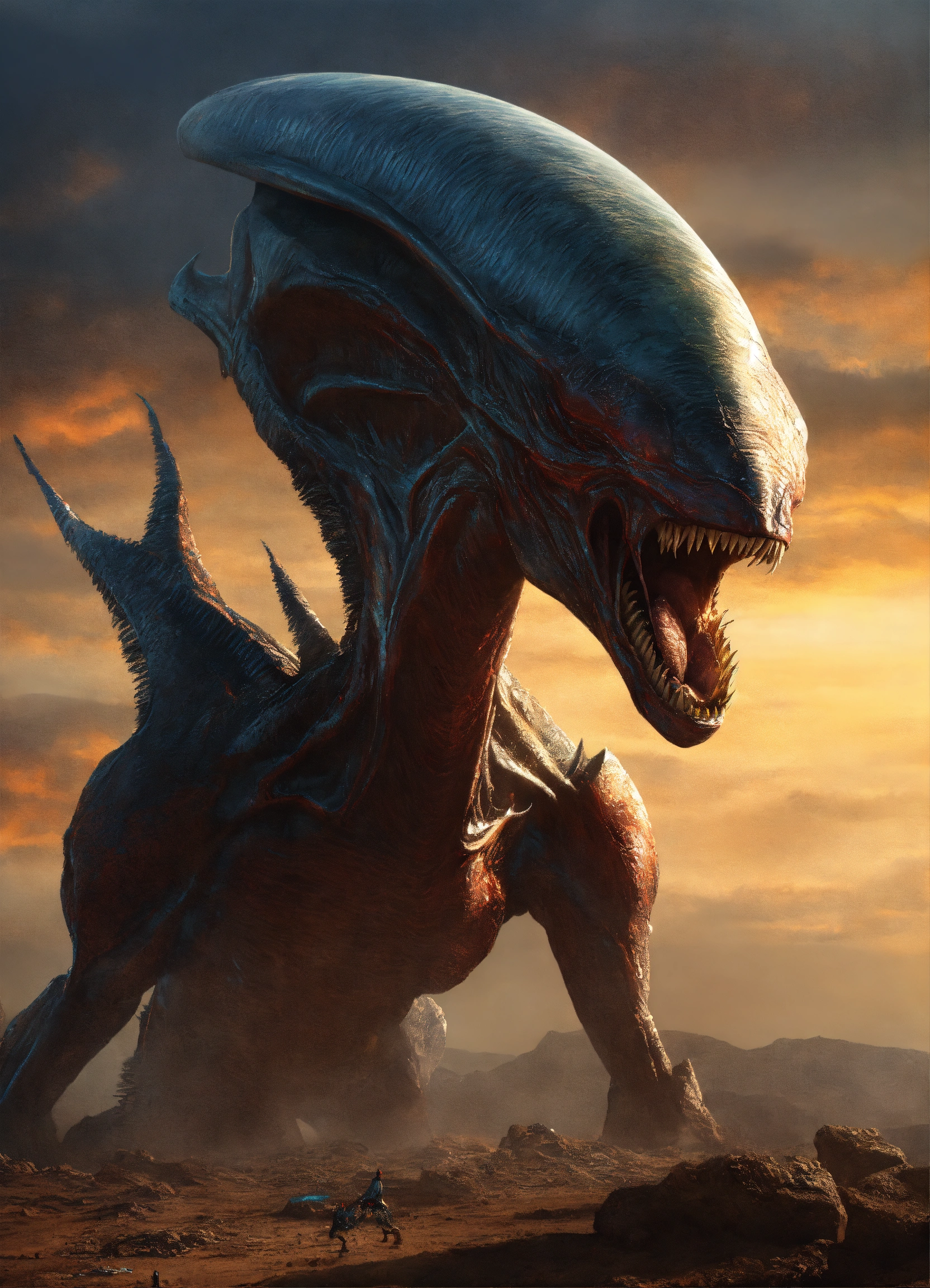 Lexica - ((giant alien) scratches (with its teeth)) (full Earth)