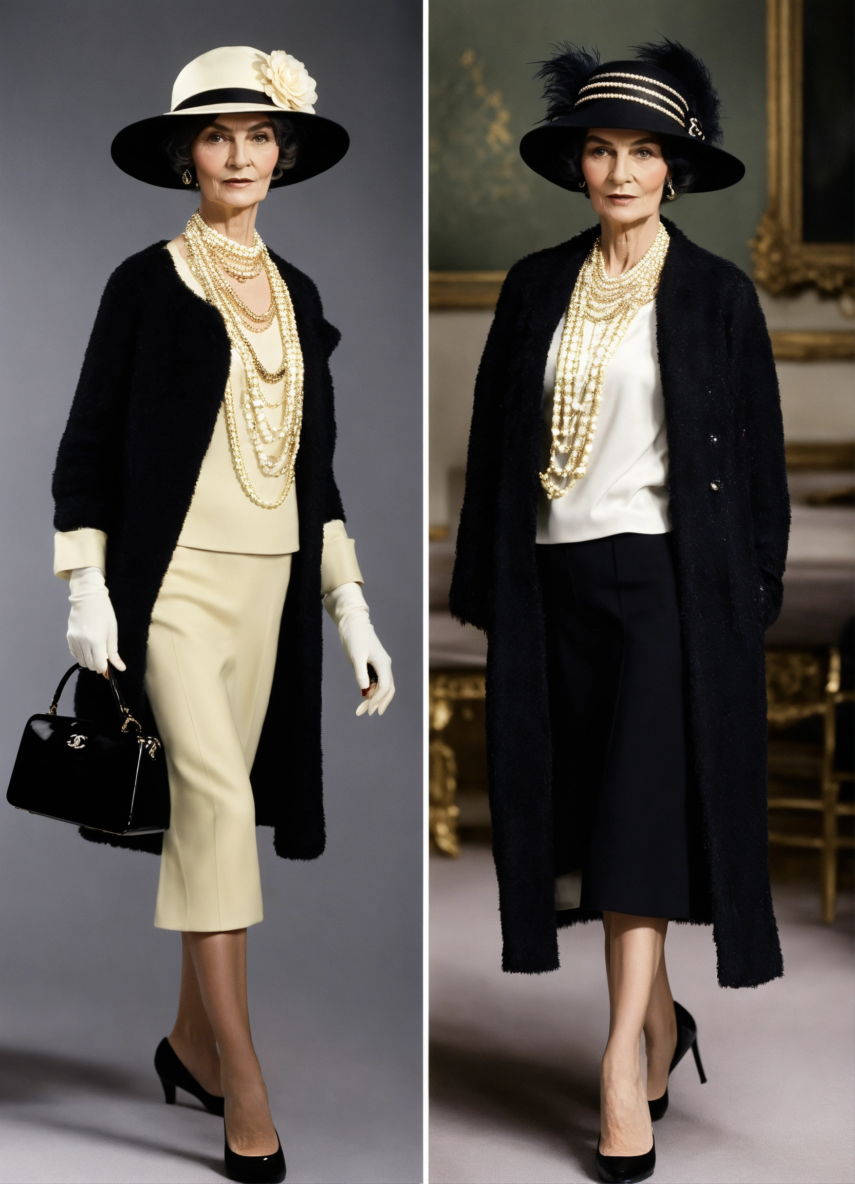 Lexica - This image illustrates the evolution of Coco Chanel's style ...