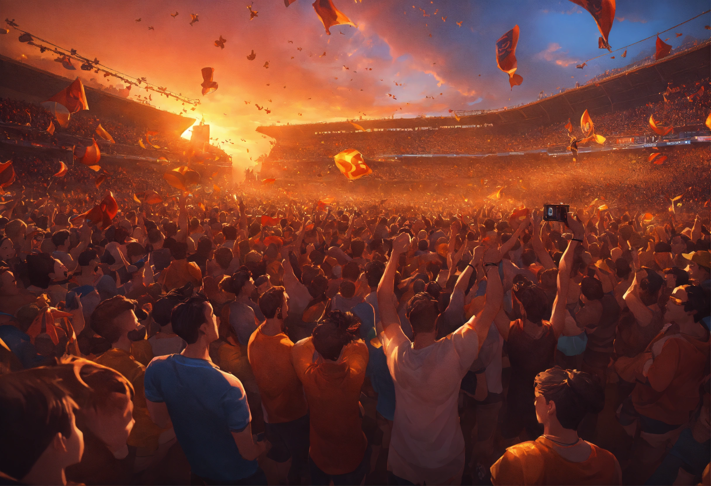 Lexica - A highly detailed League of Legend illustration of happy faces of fans by Huyy Nguyen ...