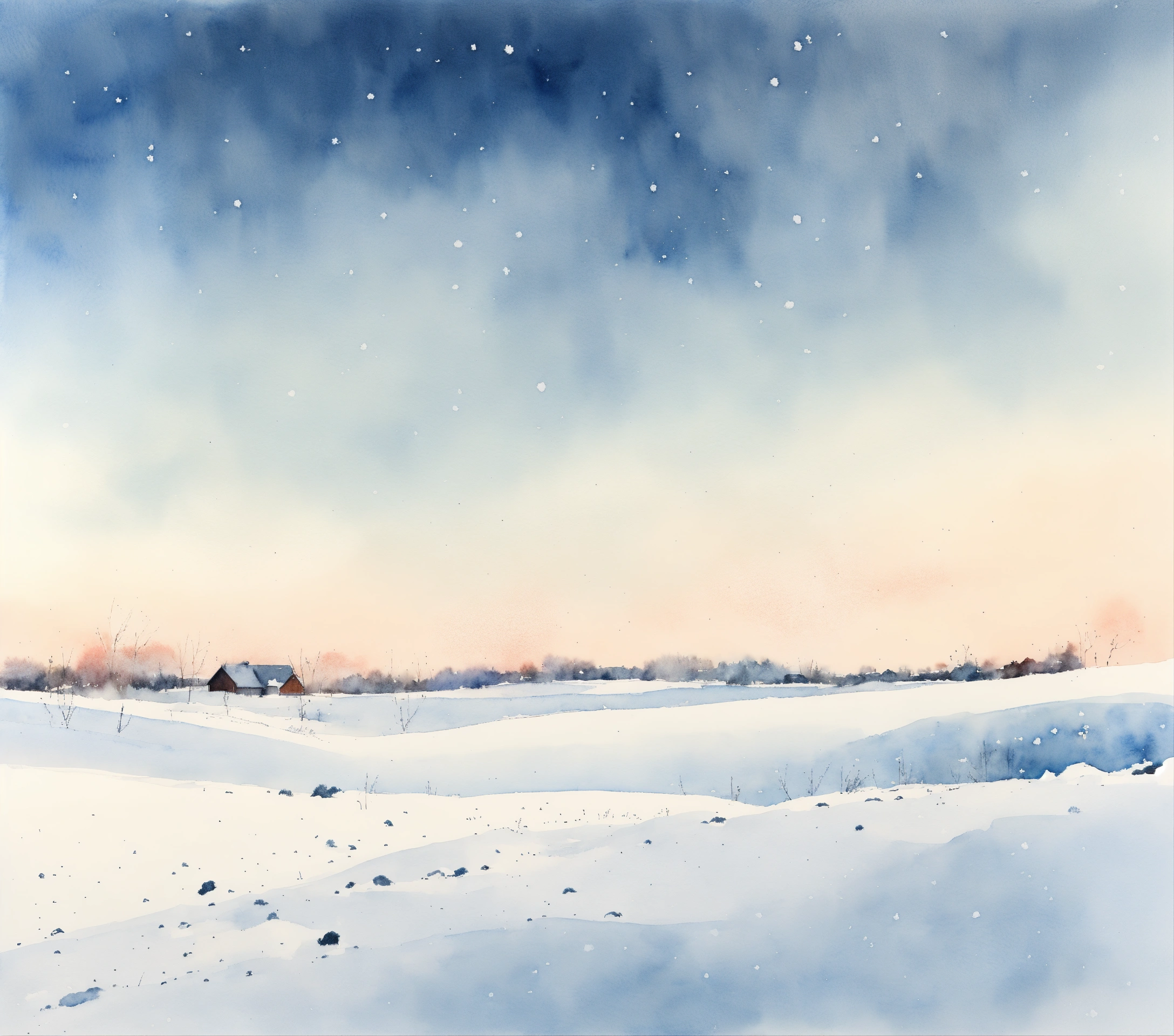 Lexica - Very minimal landscape of clean white snow on the ground, with ...