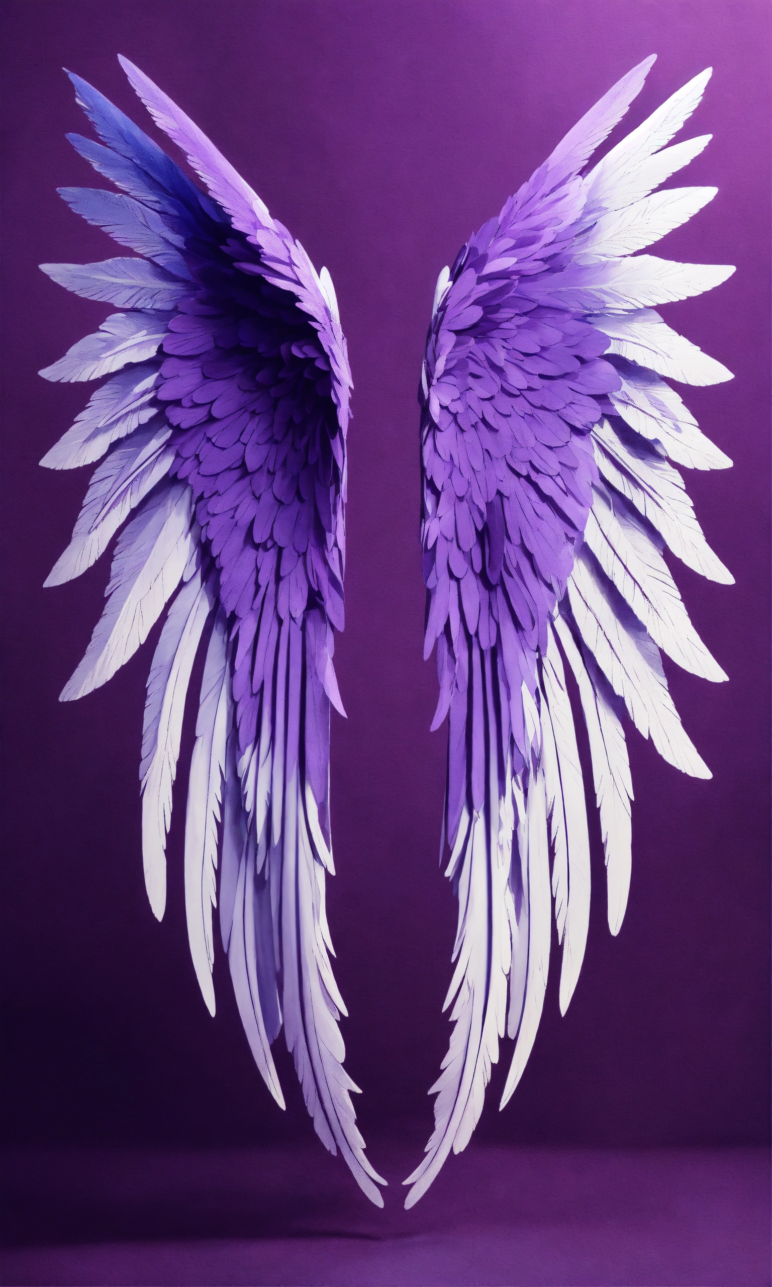 Lexica - Beautiful and perfect small angel wings of violet color with ...