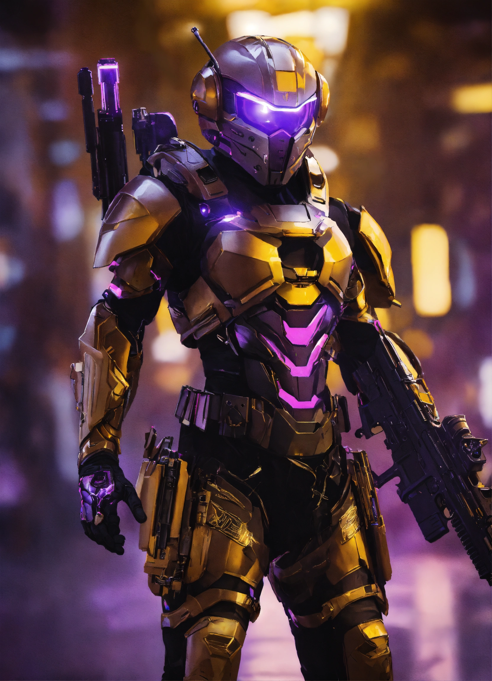 Lexica - A full body of an Ethiopian sci-fi soldier wearing heavy sci ...